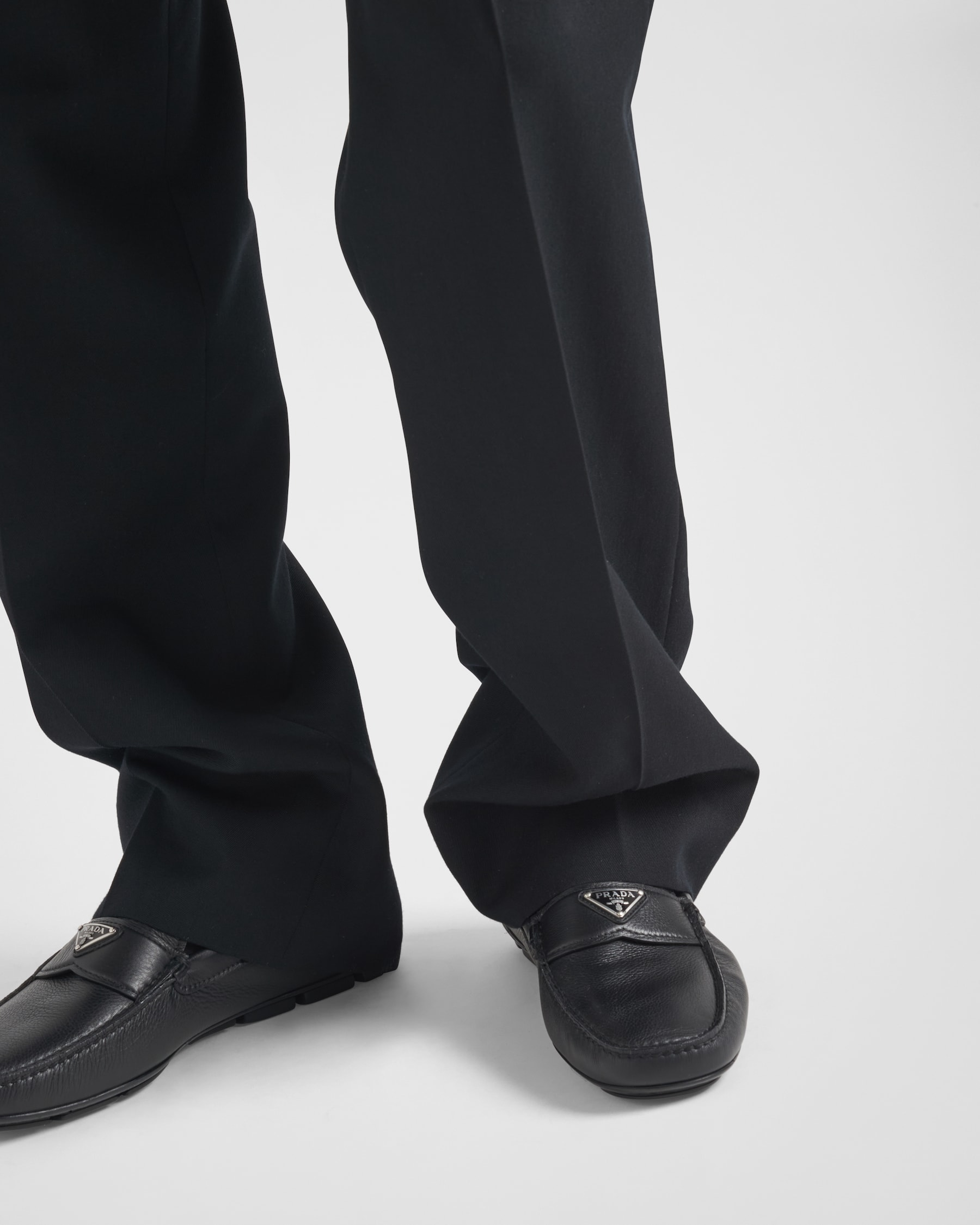 Black Leather Driving Shoes | PRADA