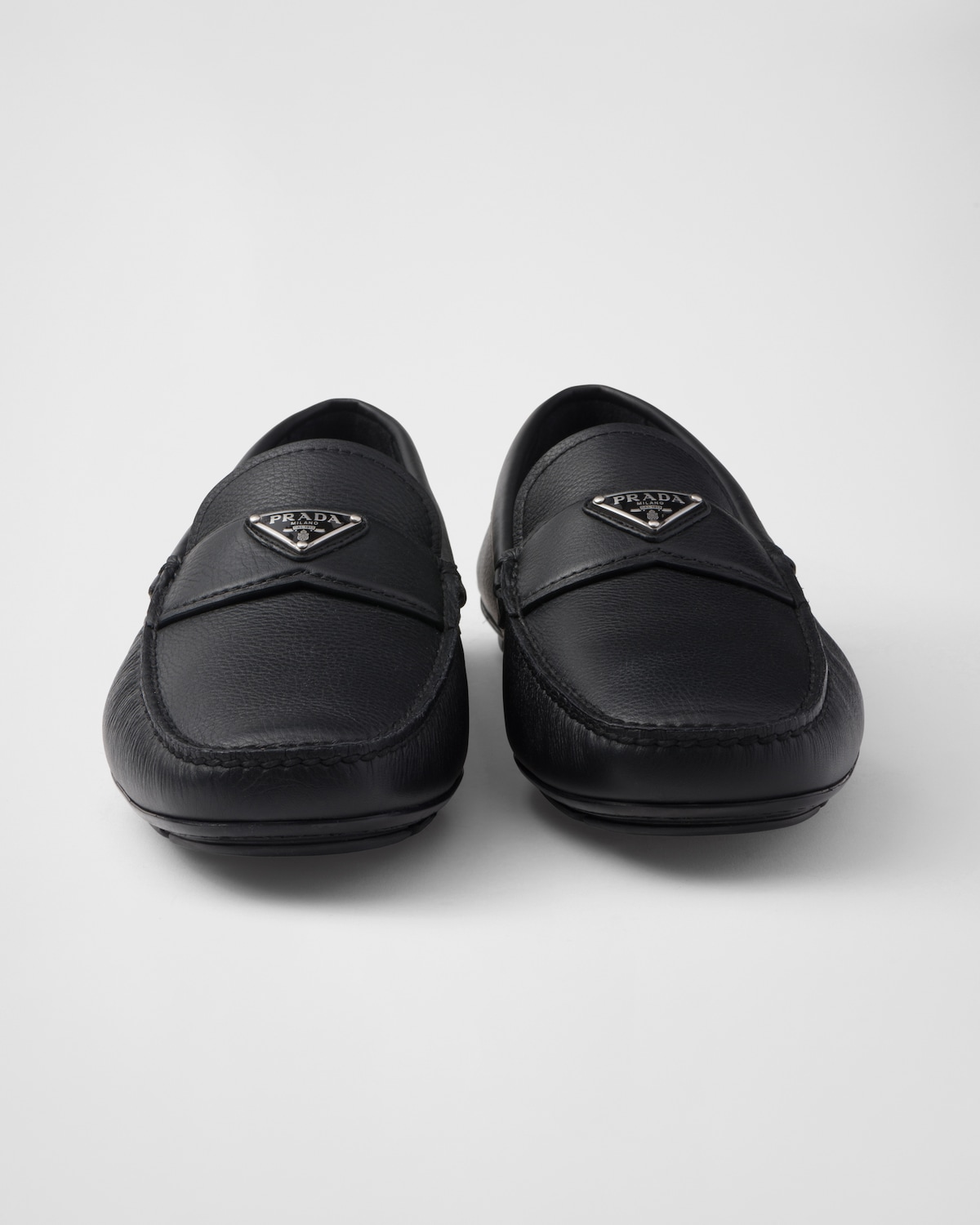 Black Leather Driving Shoes | PRADA