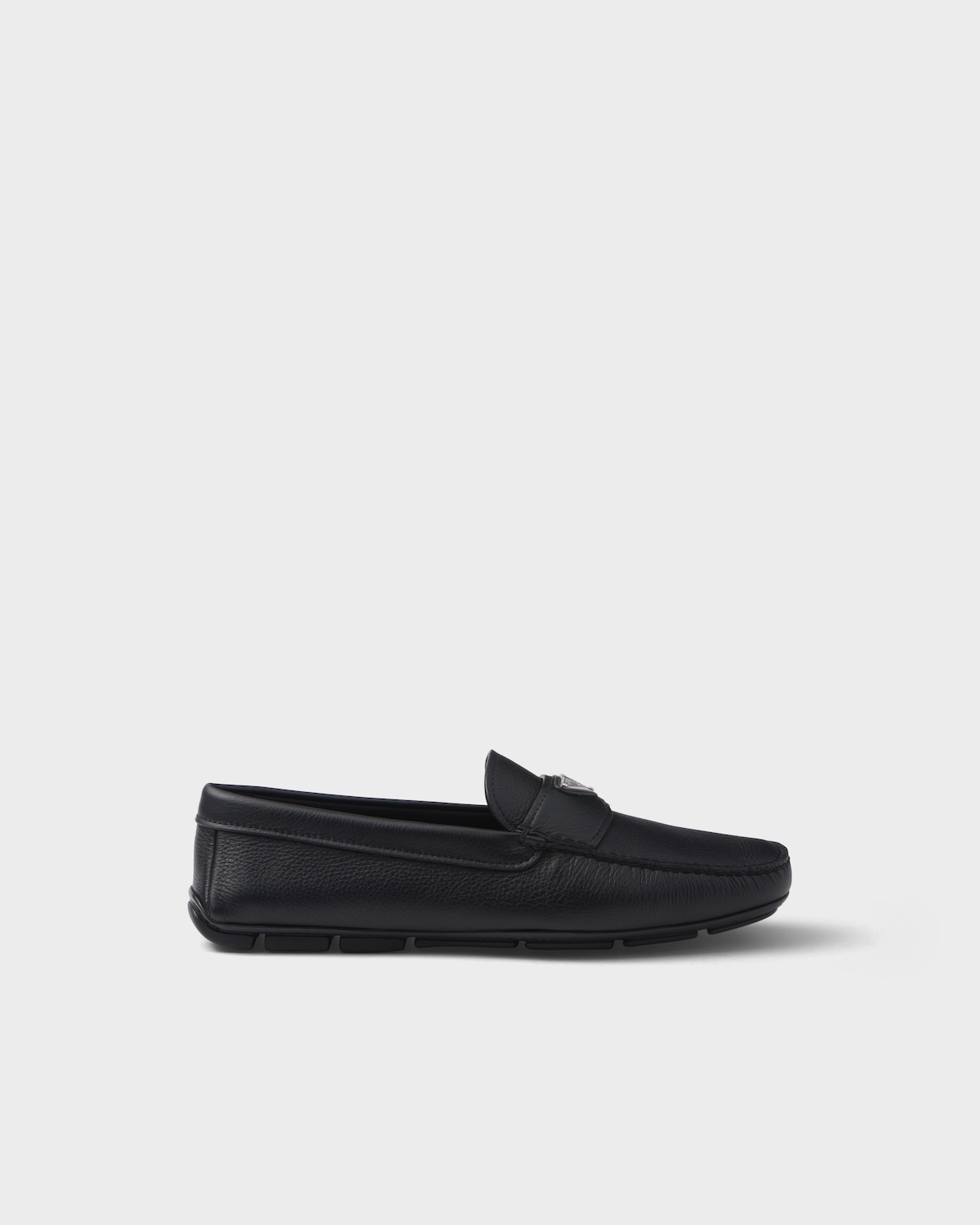 Black Leather Driving Shoes | PRADA - United States