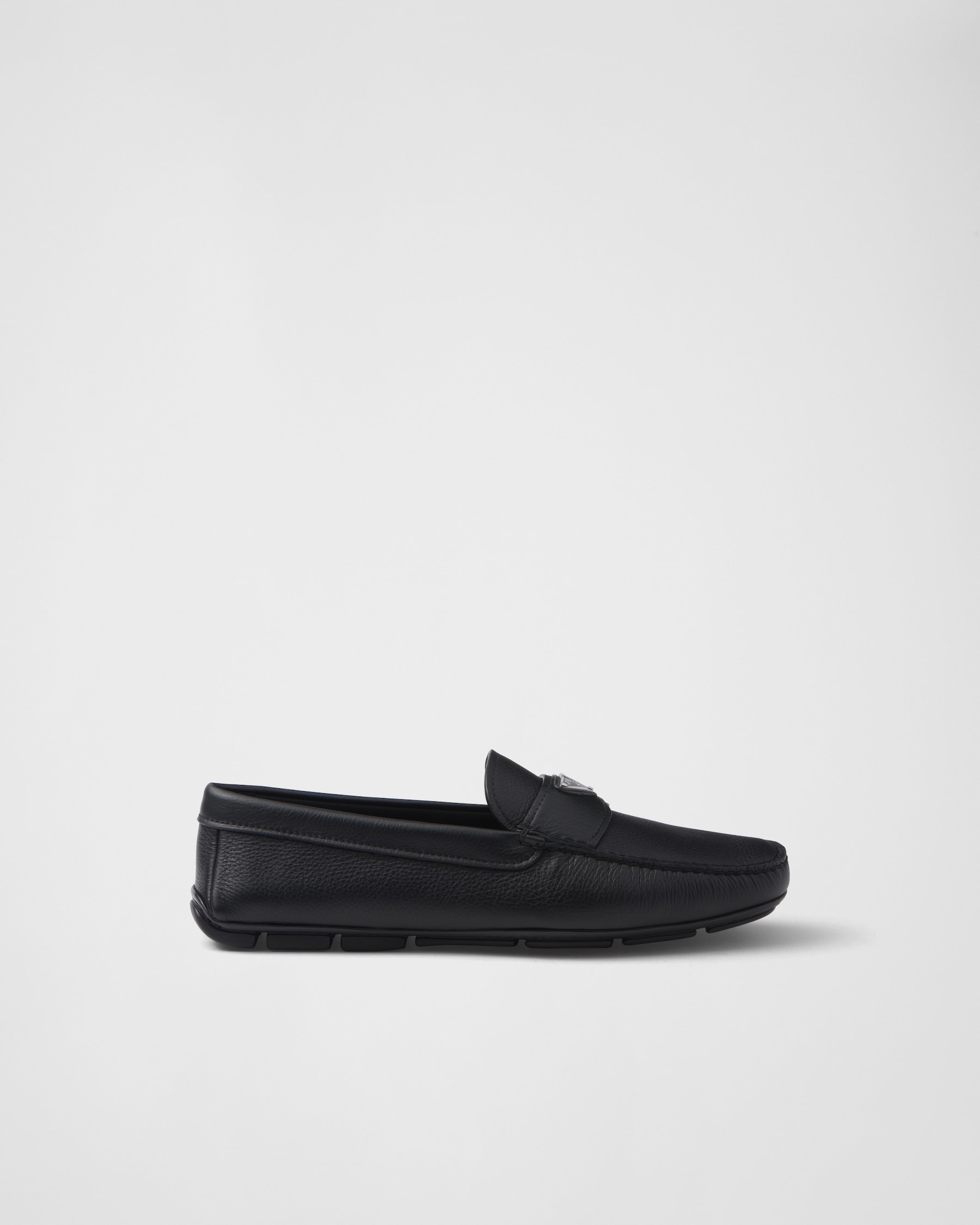 Black Leather Driving Shoes | PRADA