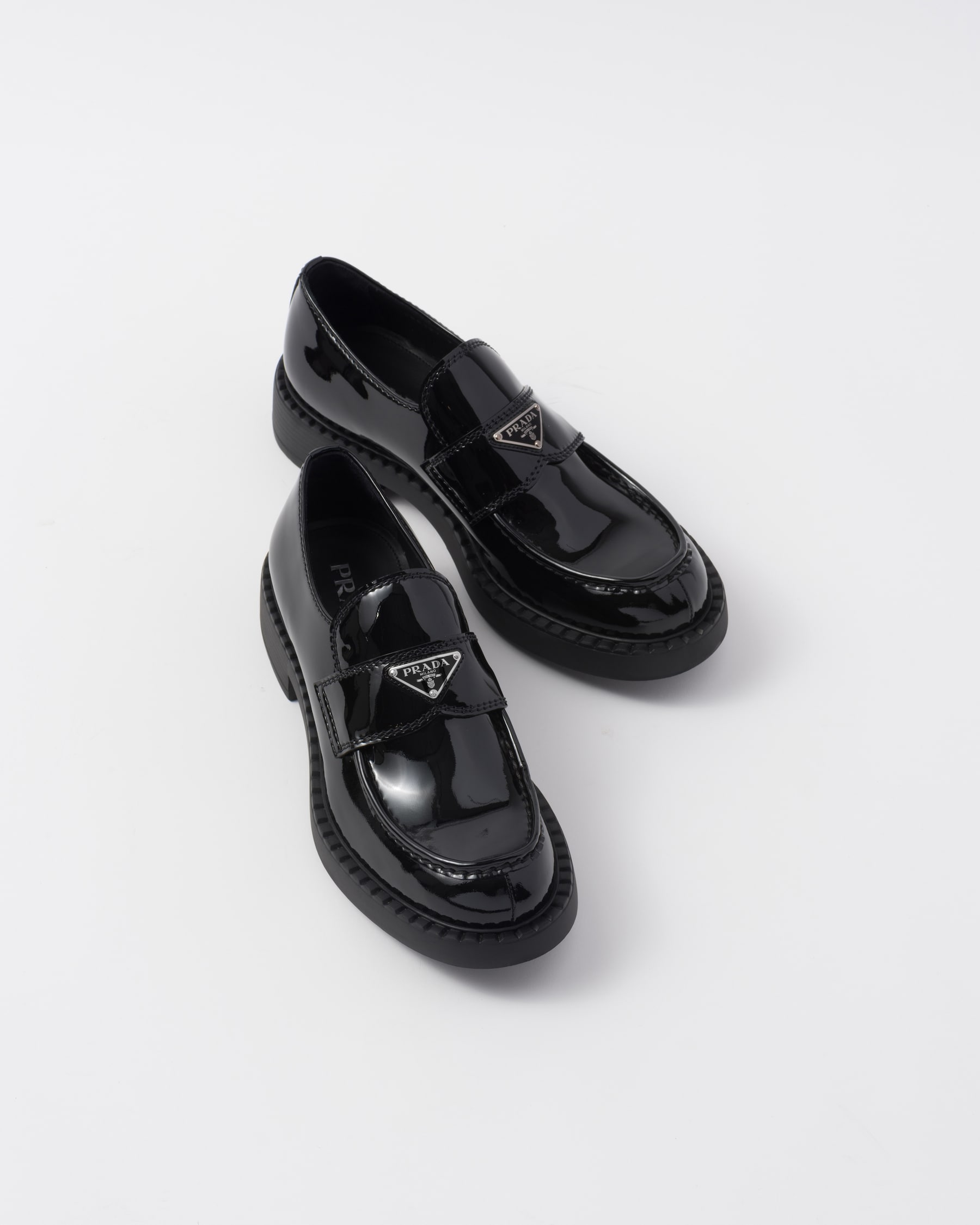 Black Patent Leather Loafers | PRADA