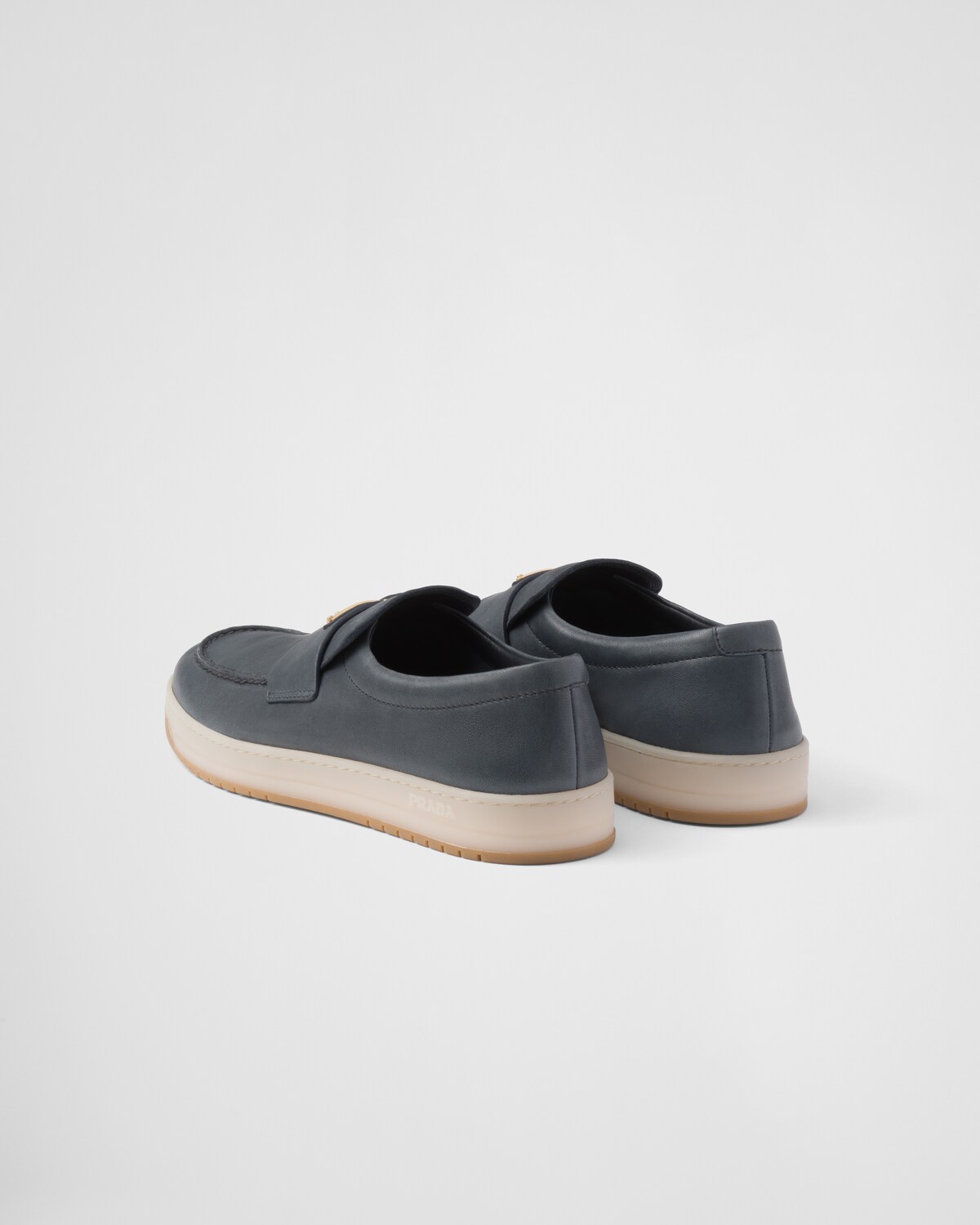 Baltic Blue Nappa Leather Loafers | PRADA