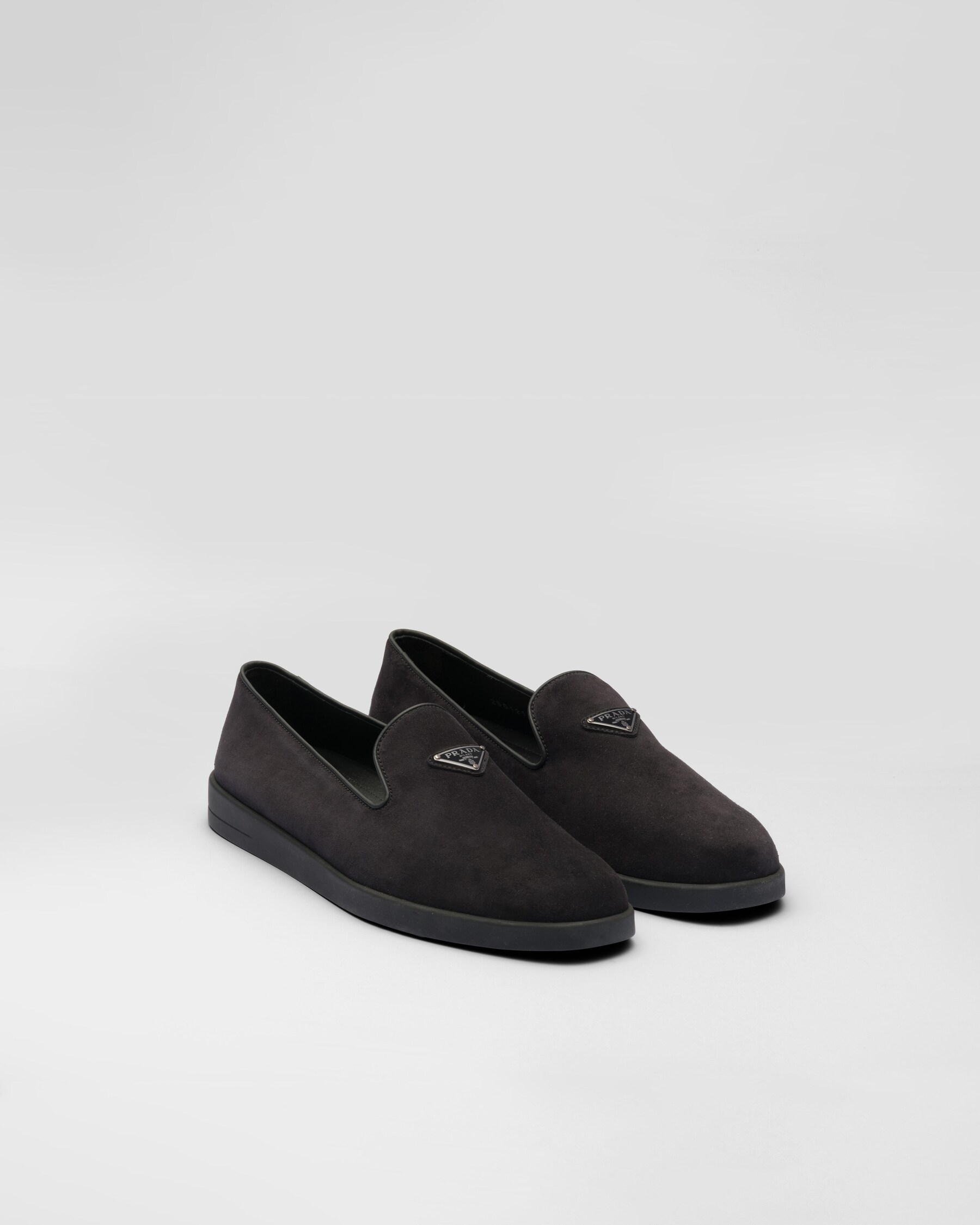 Black Suede Slippers | PRADA