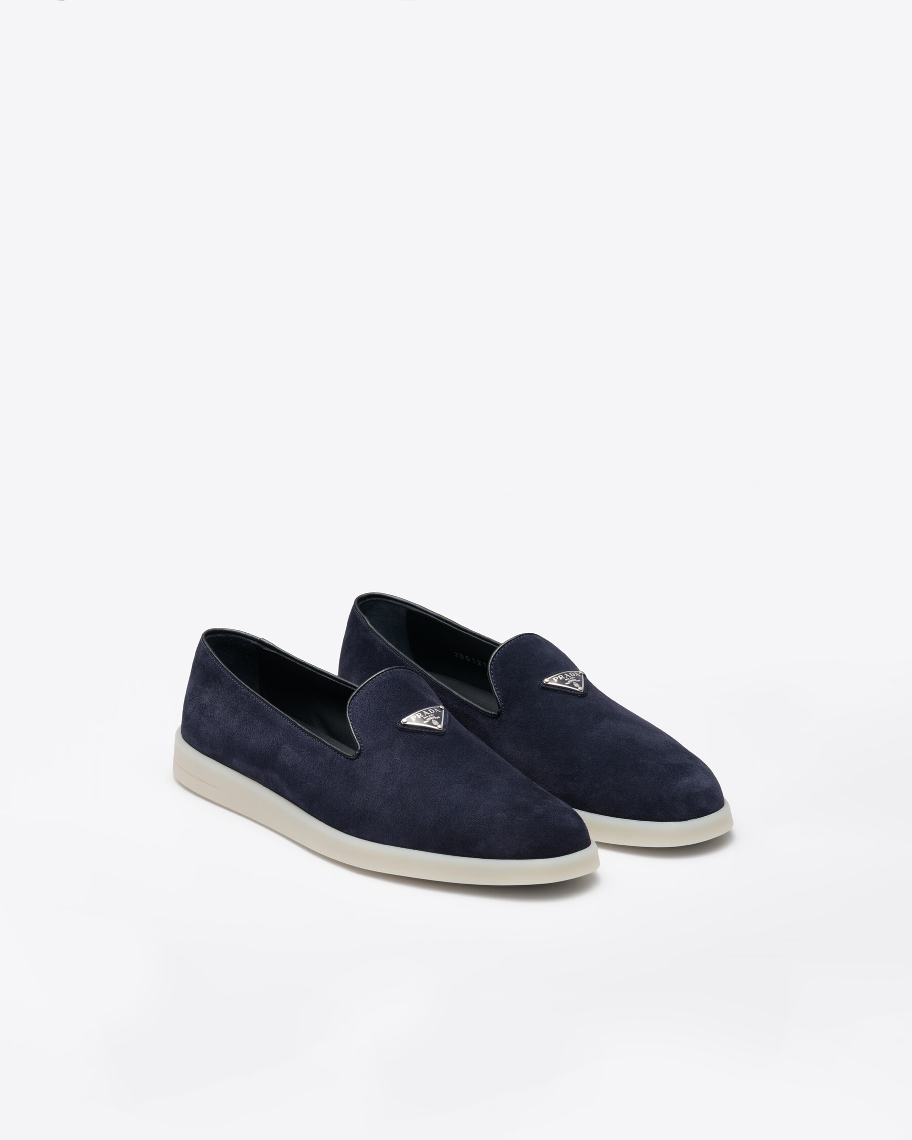 Navy Suede Slippers | PRADA