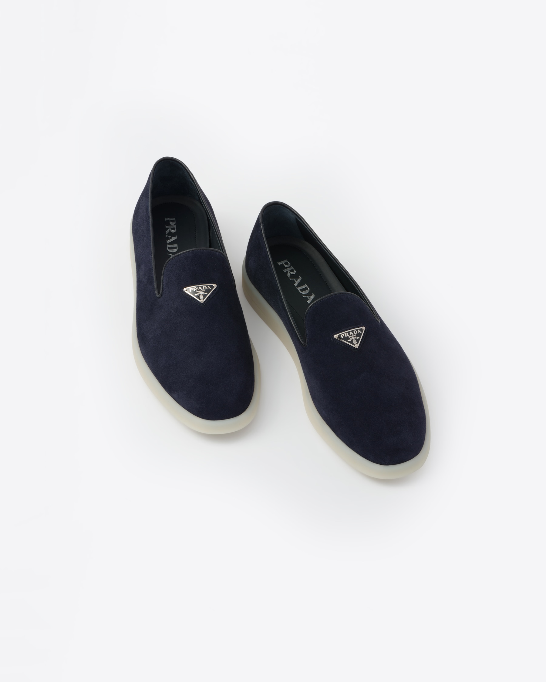 Navy Suede Slippers | PRADA