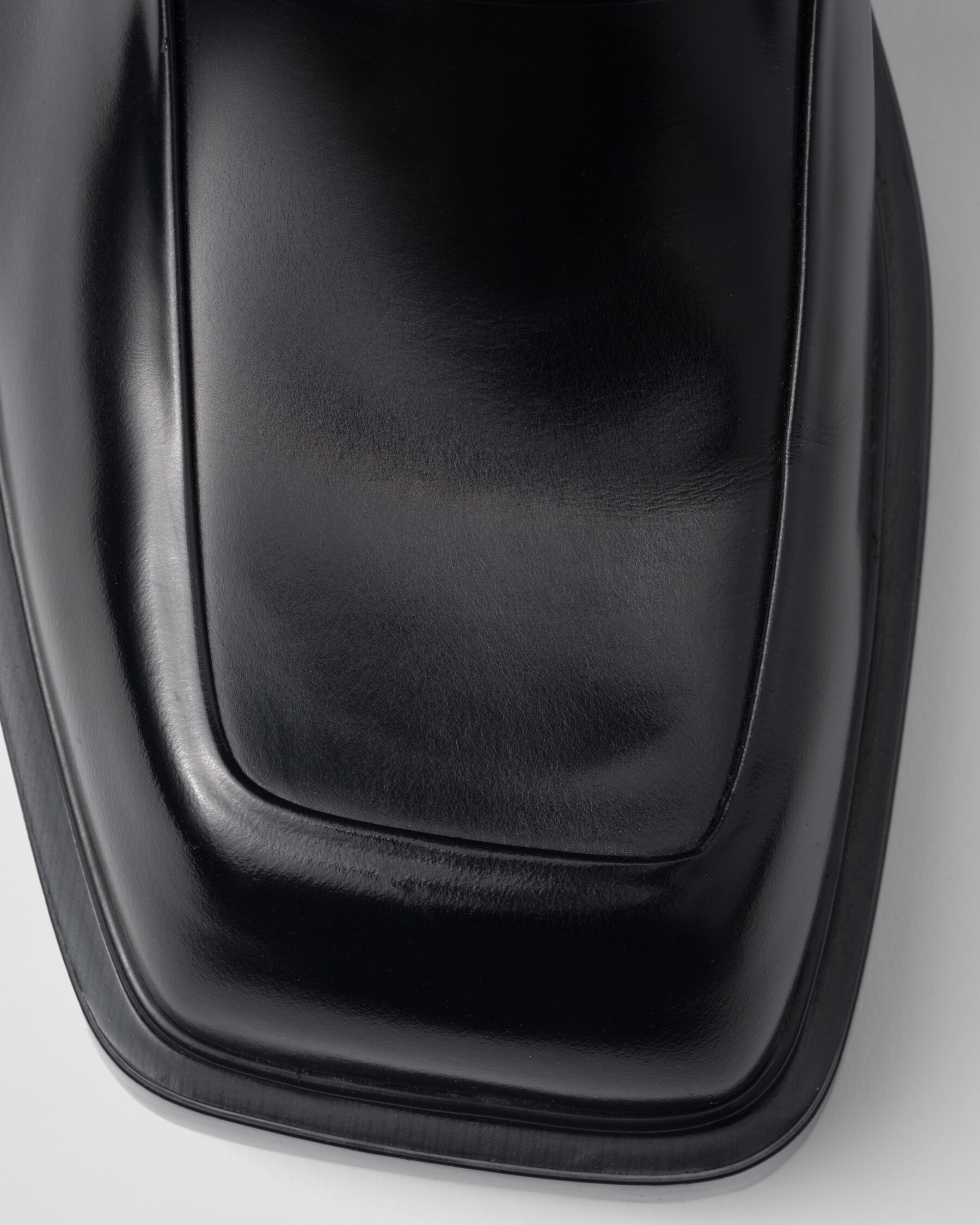 Black Brushed Leather Loafers | PRADA