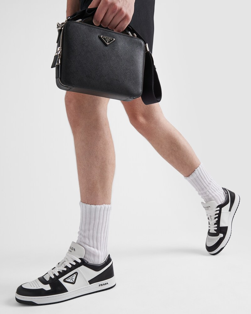 Downtown Deri Spor Ayakkabı White/black | PRADA