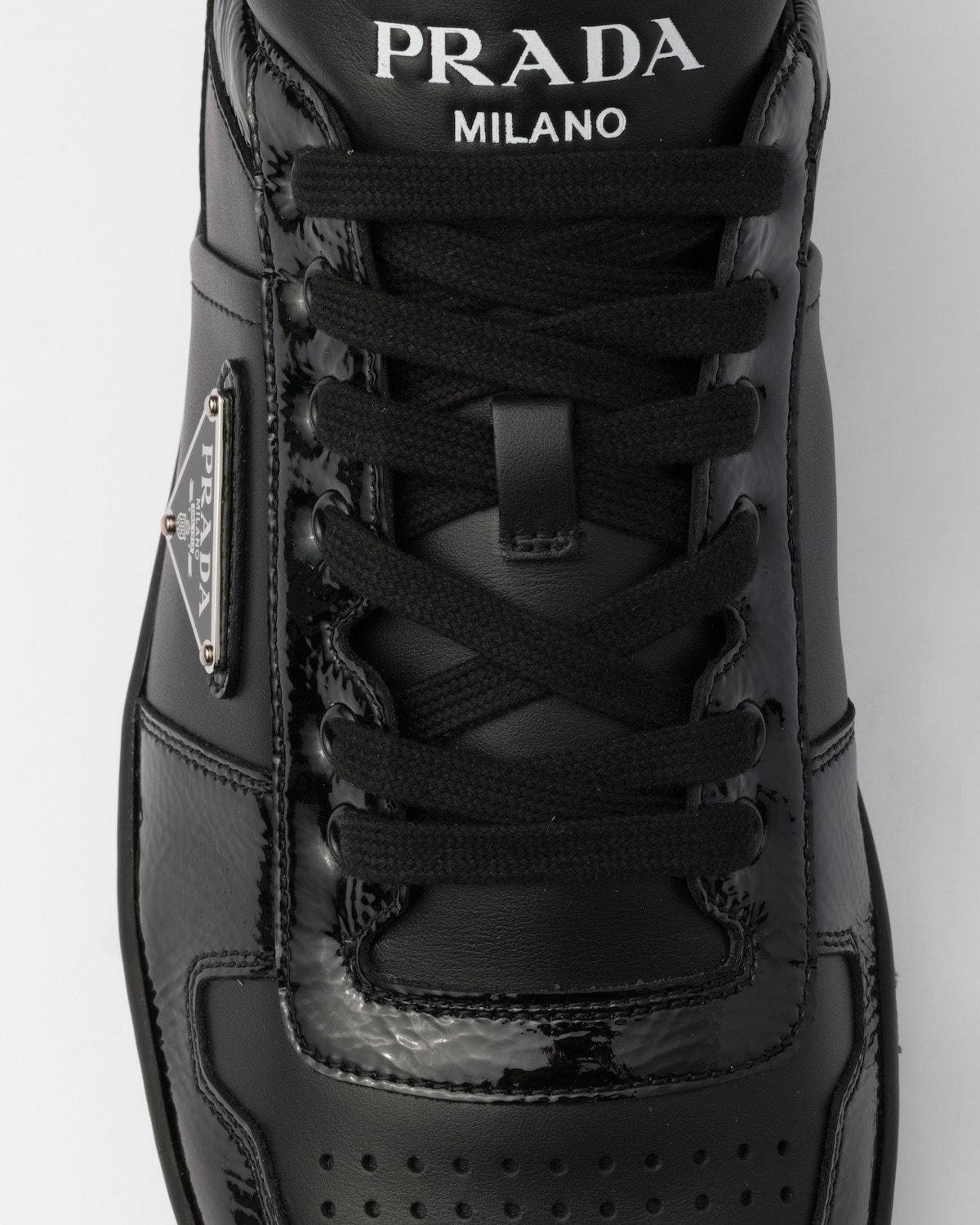 黑色 Downtown皮革运动鞋 | PRADA