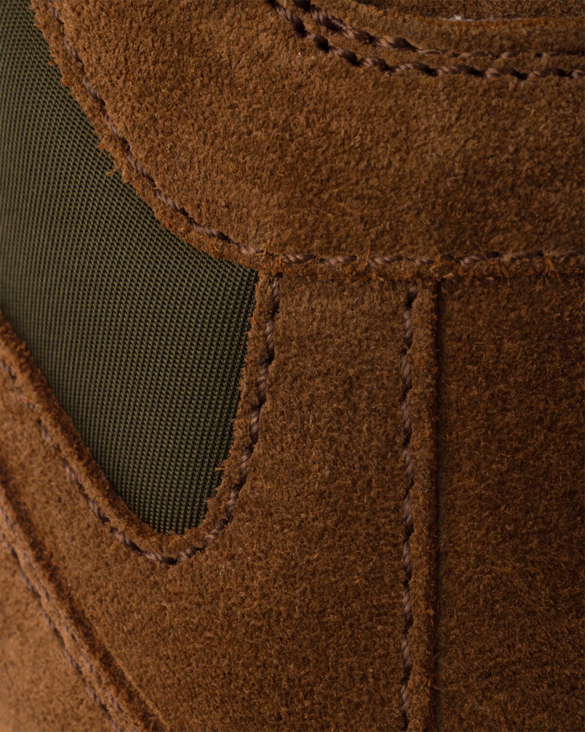 Cocoa Brown/moss Green Prax Suede And Re-nylon Sneakers | PRADA