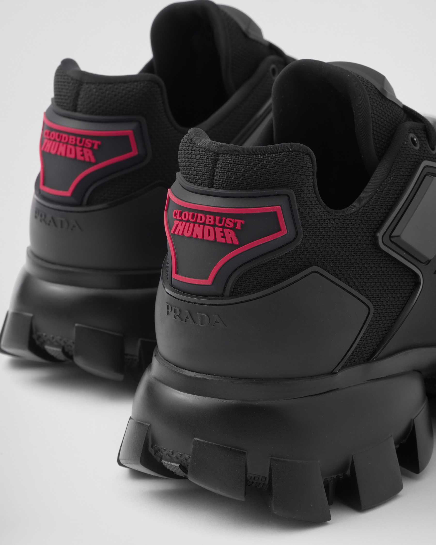 Black Prada Cloudbust Thunder Technical Fabric Sneakers | PRADA