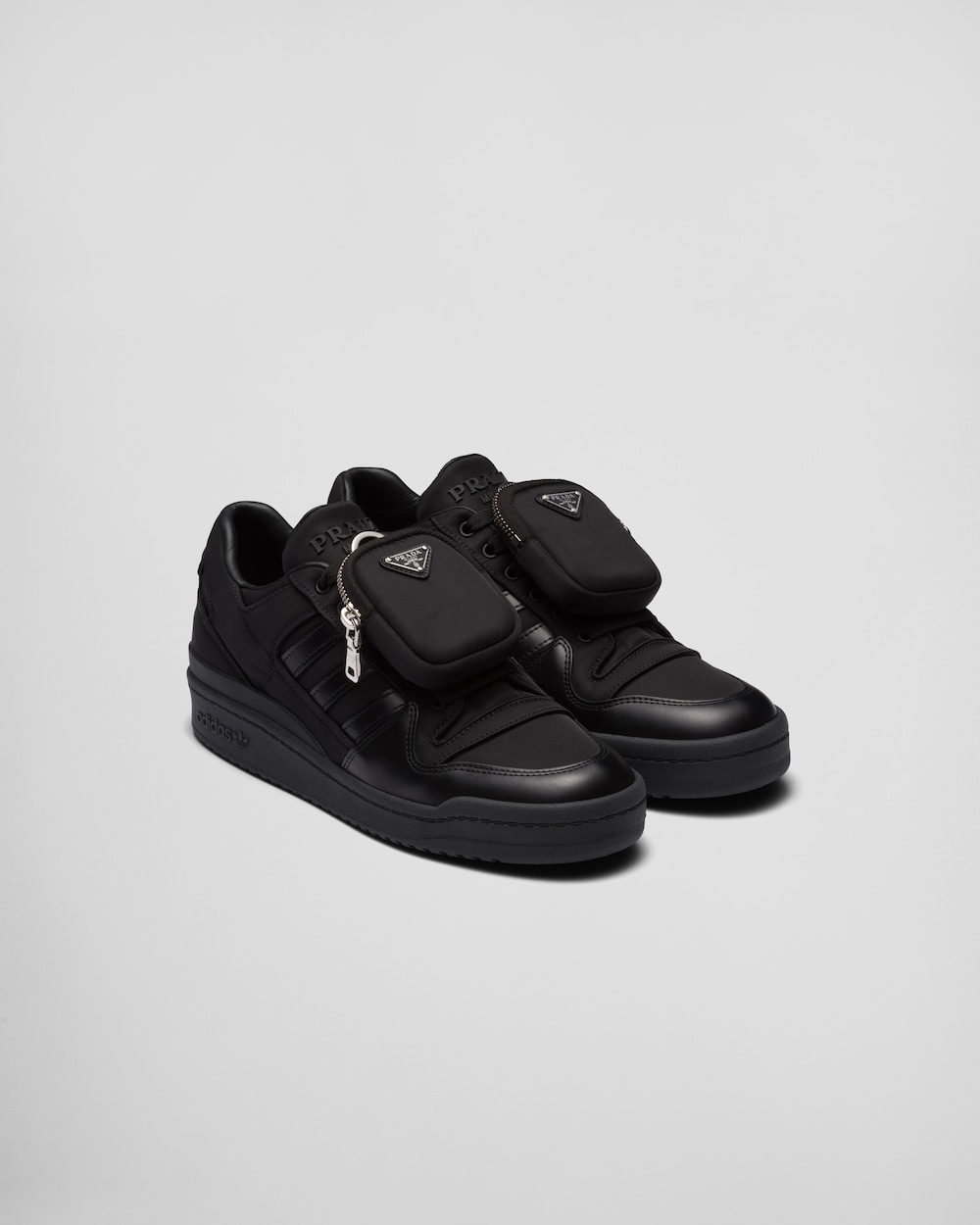 Black adidas for Prada Re-Nylon Forum sneakers | Prada
