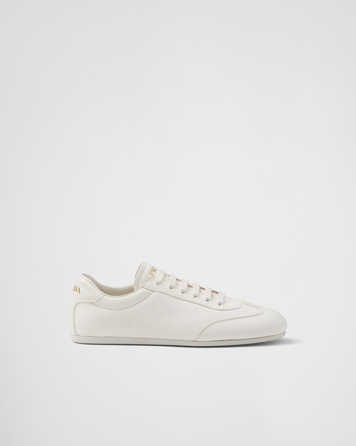Ivory Leather Sneakers | PRADA