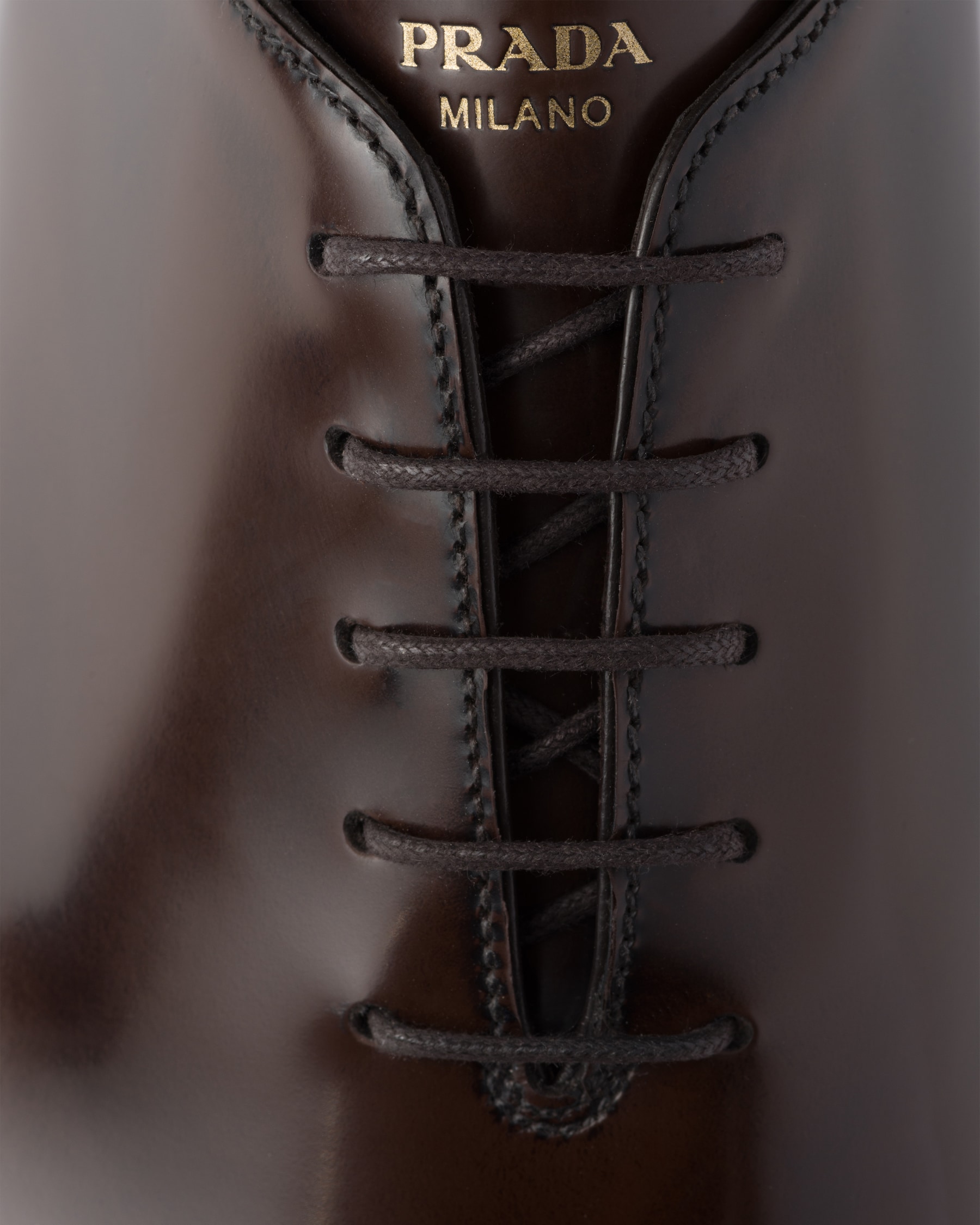 Sienna Brushed Leather Lace-ups | PRADA