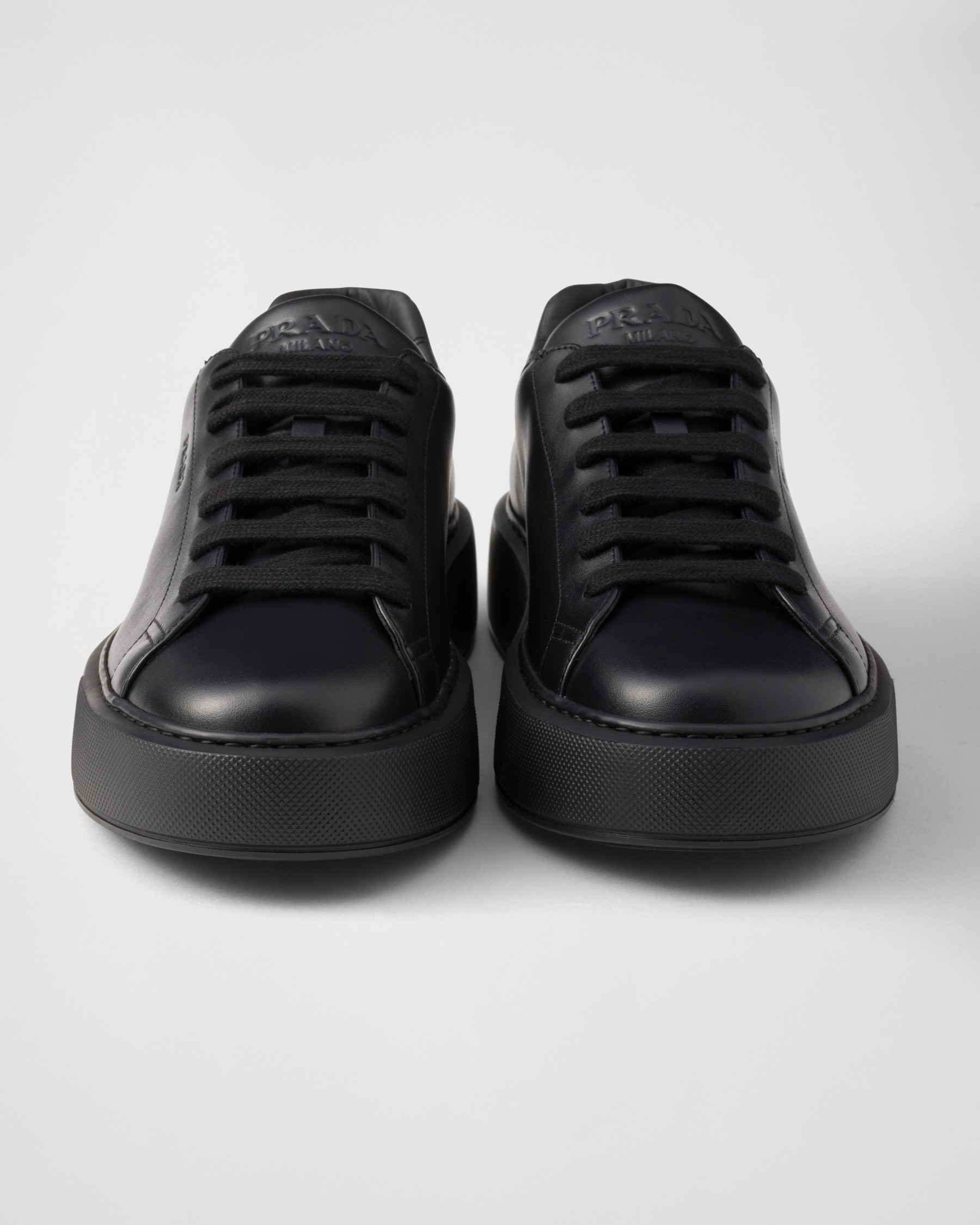 Black Leather Sneakers | PRADA