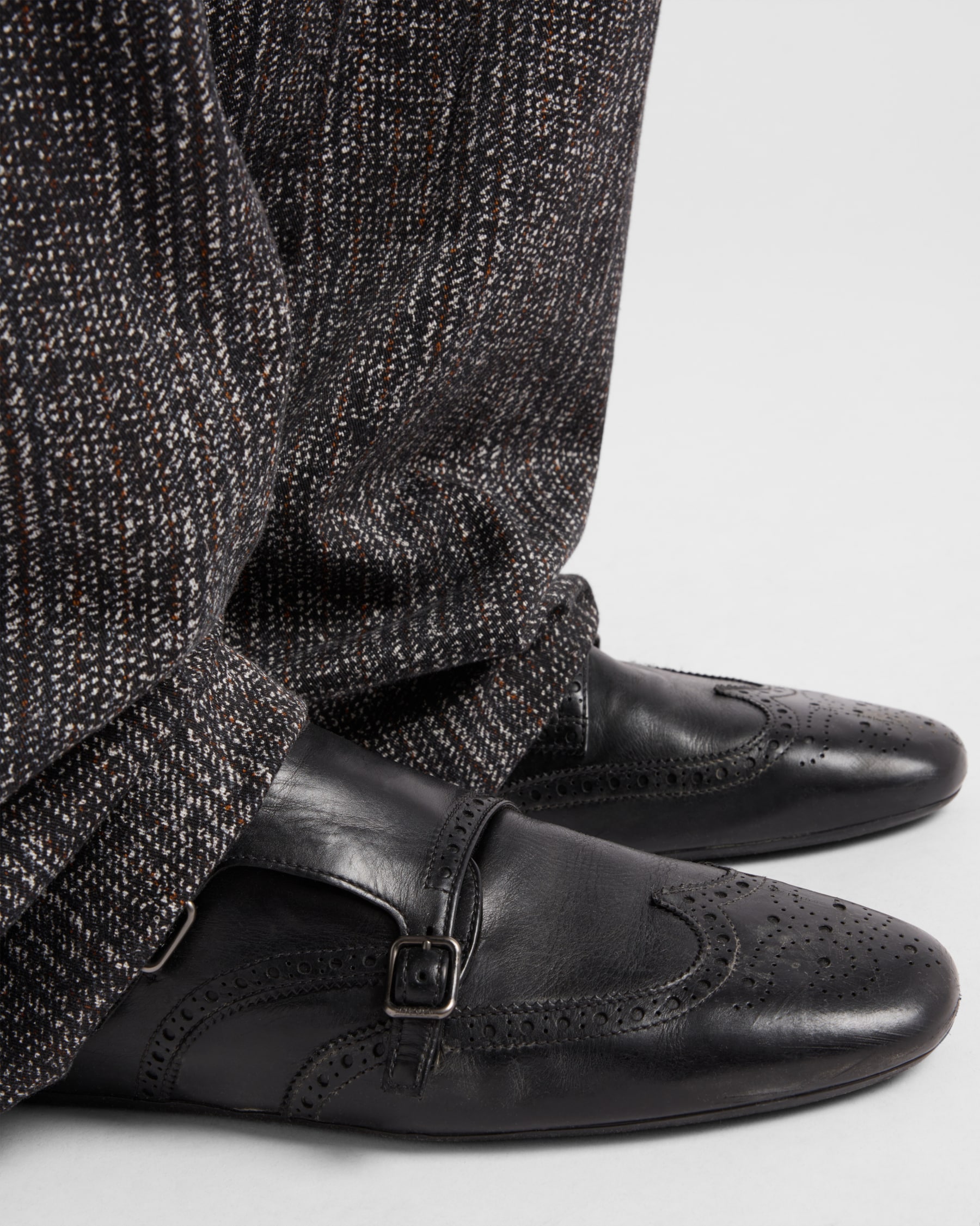 Black Shuffle Double Monk Strap Shoes | PRADA