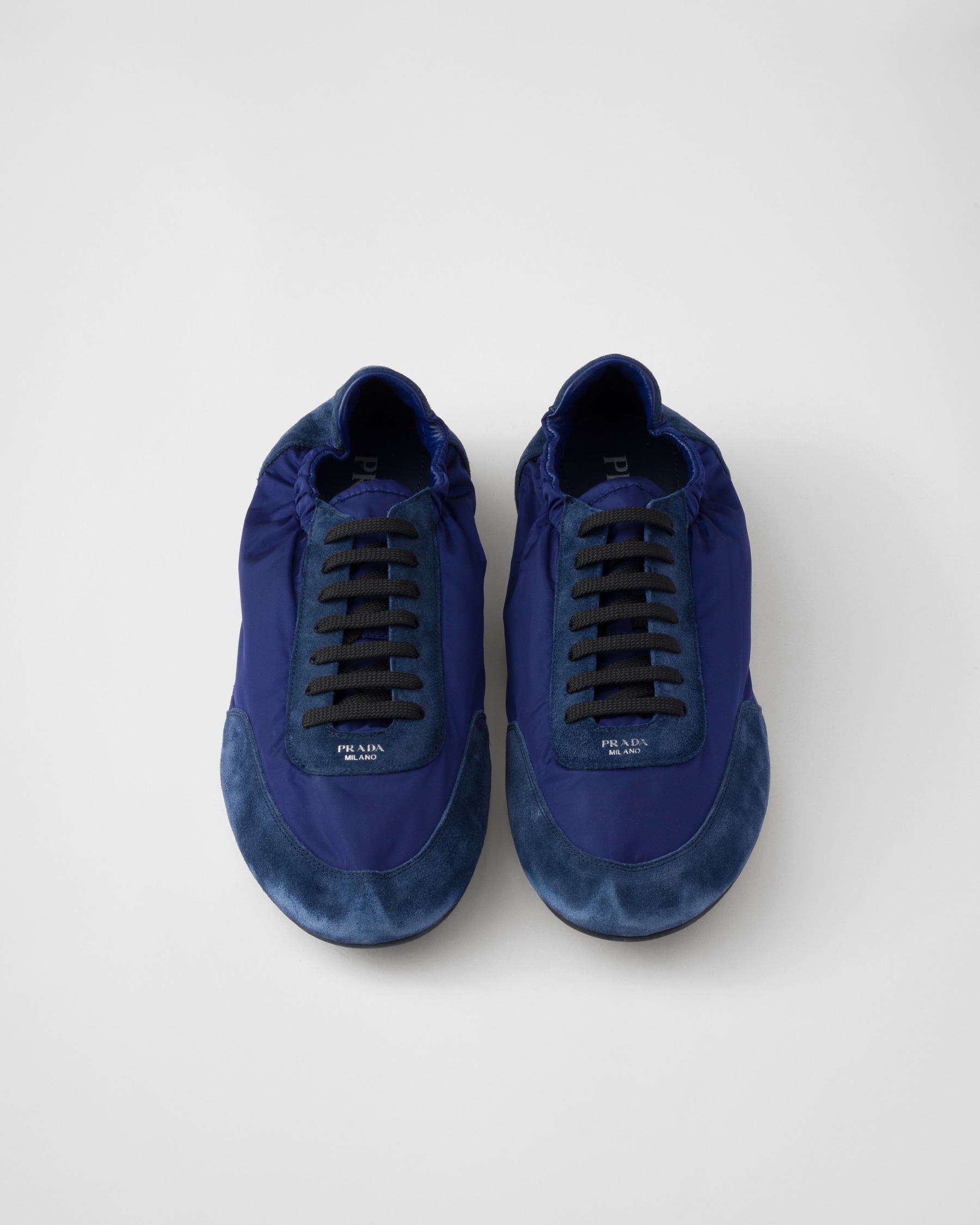 Bluette Collapse Re-nylon And Suede Elasticized Sneakers | PRADA