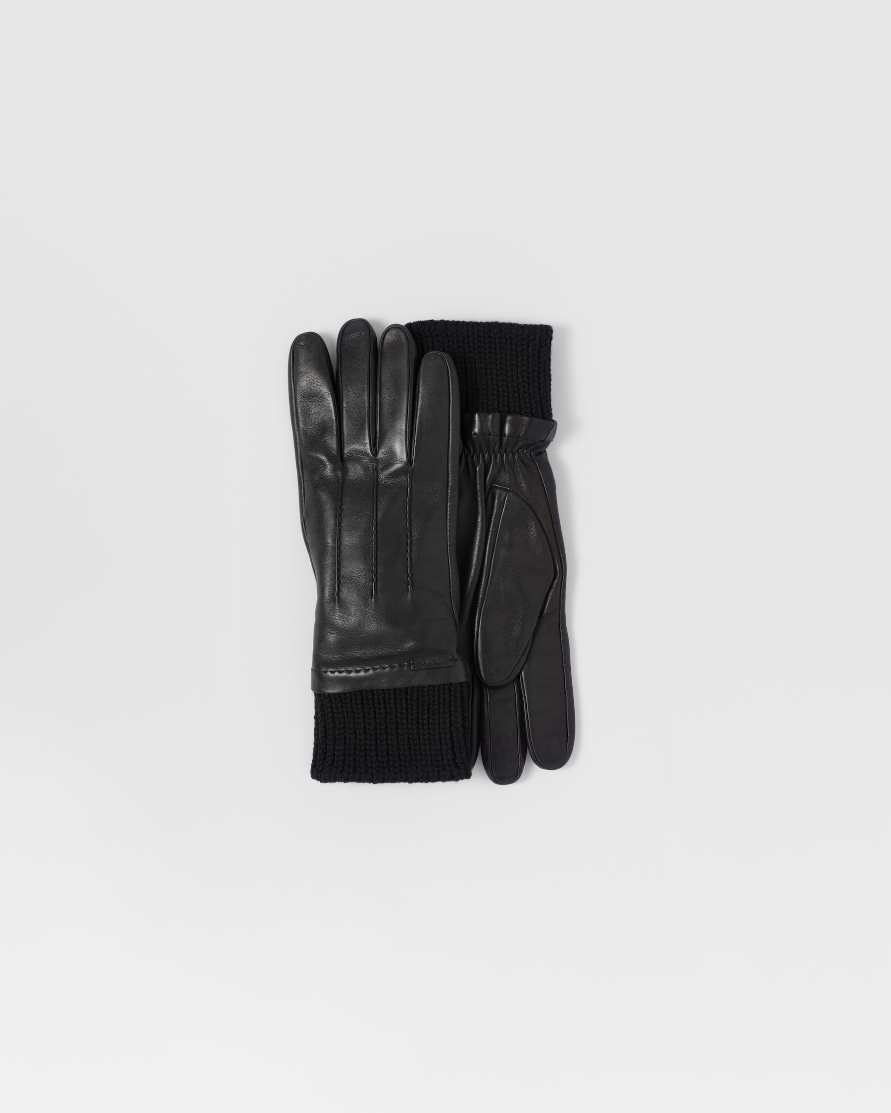 Black Leather Gloves | PRADA