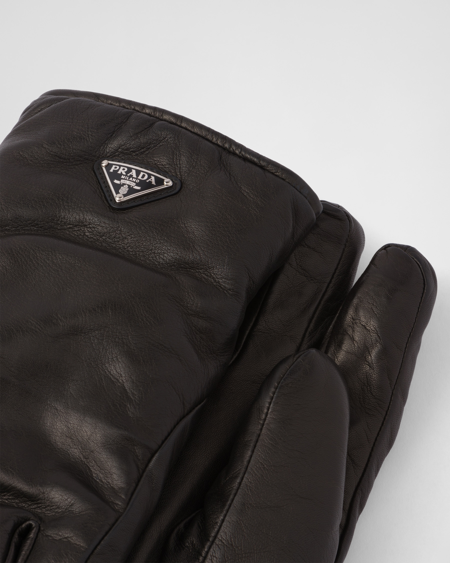Black Nappa Leather Gloves | PRADA
