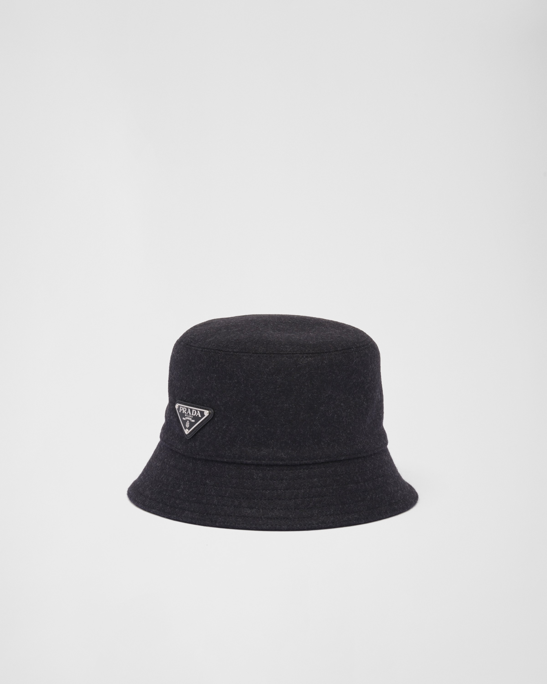 Anthracite Gray Loden Bucket Hat | PRADA