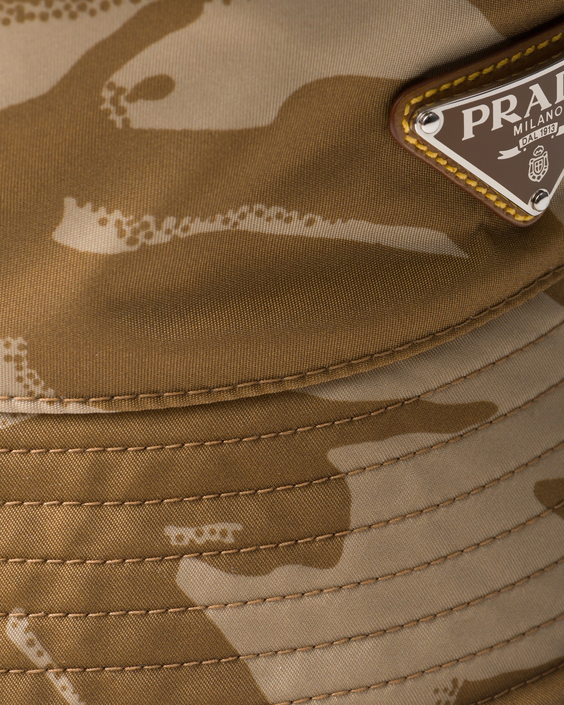 Khaki Printed Re-nylon Bucket Hat | PRADA