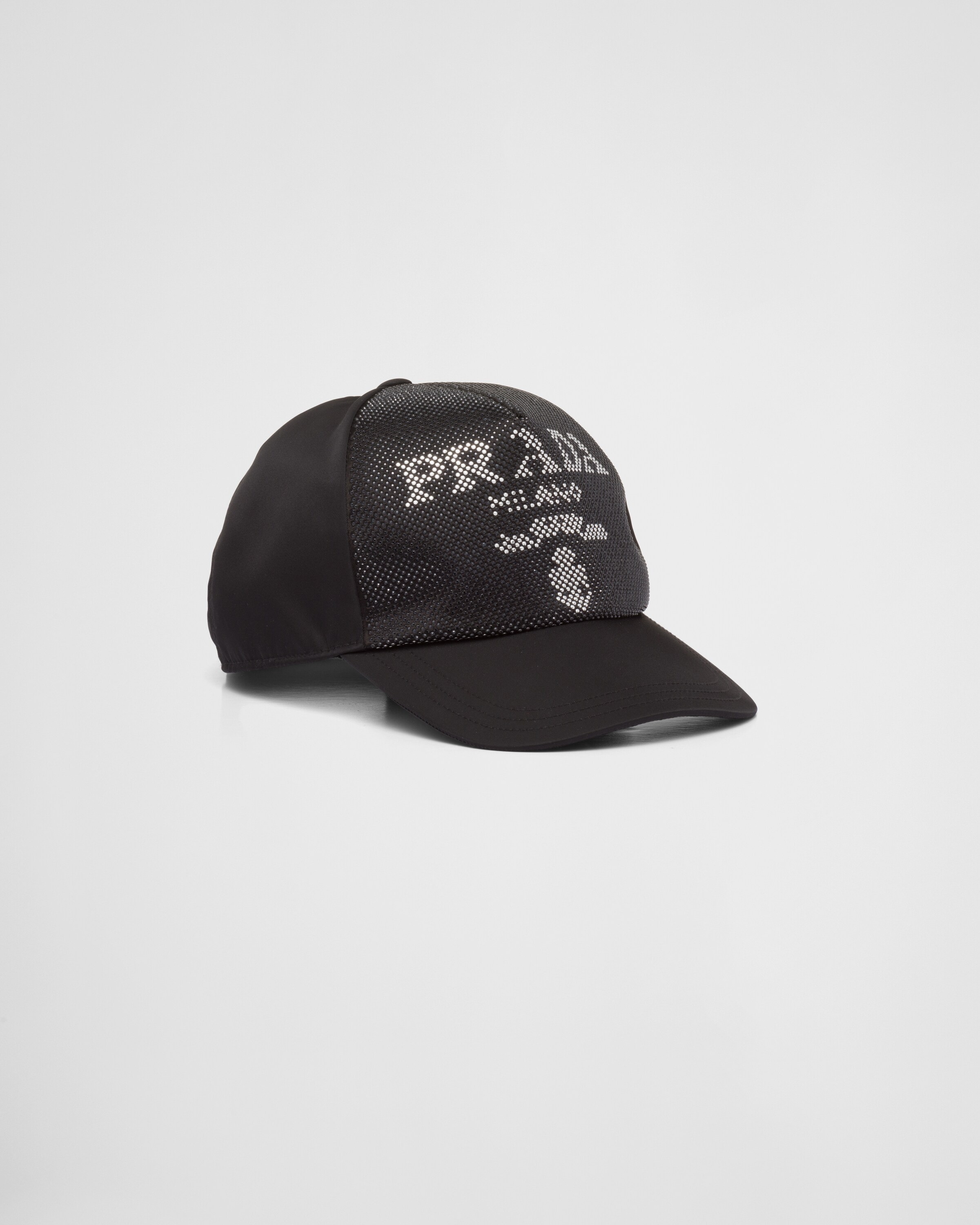 Black Studded Re-Nylon baseball cap | Prada