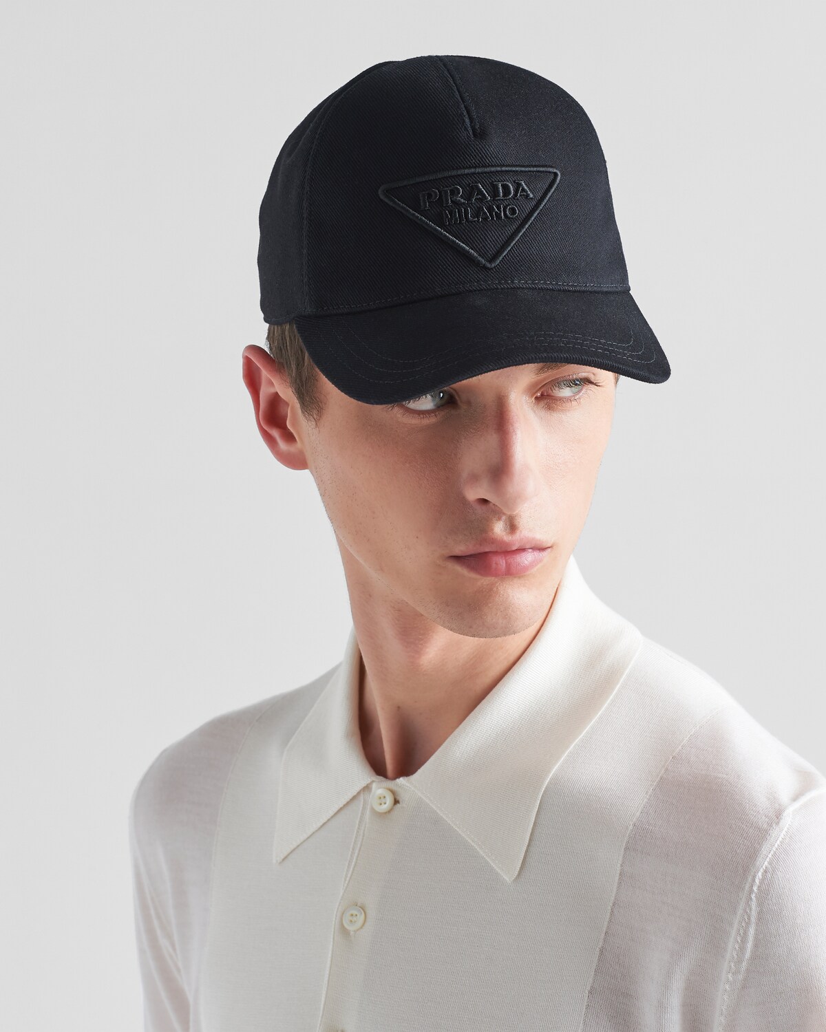 Black Drill Baseball Cap | PRADA