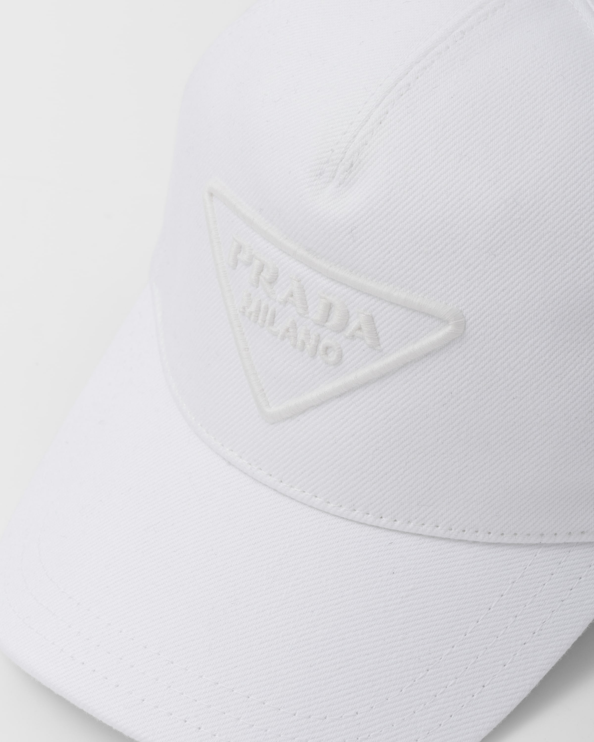 White Denim baseball cap | Prada