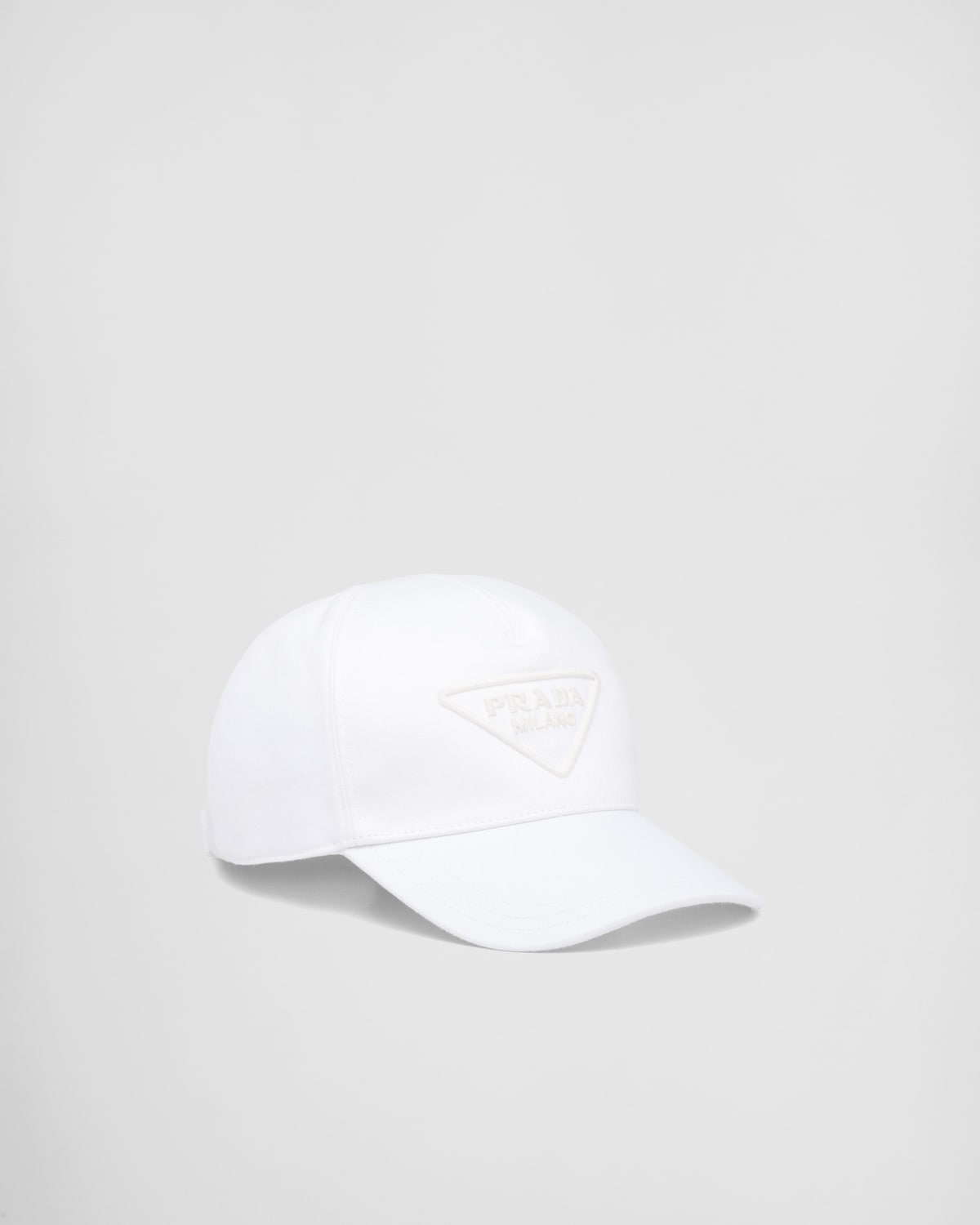 White Drill Baseball Cap | PRADA