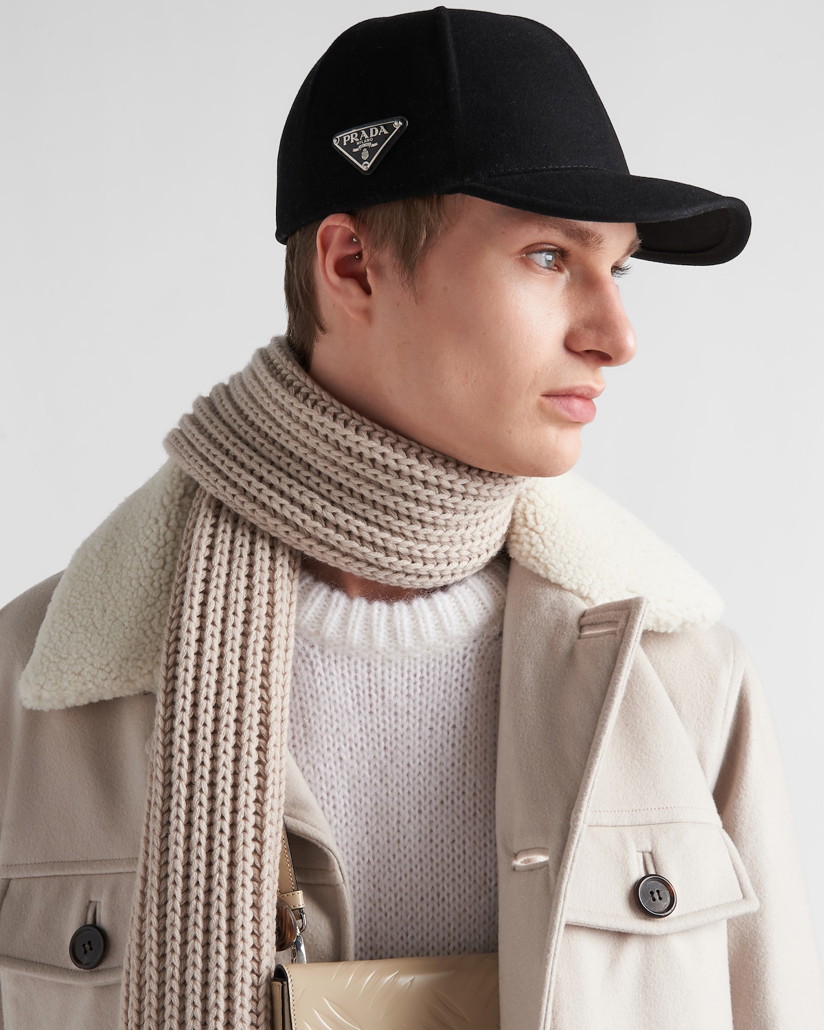 Navy Felt Baseball Cap | PRADA