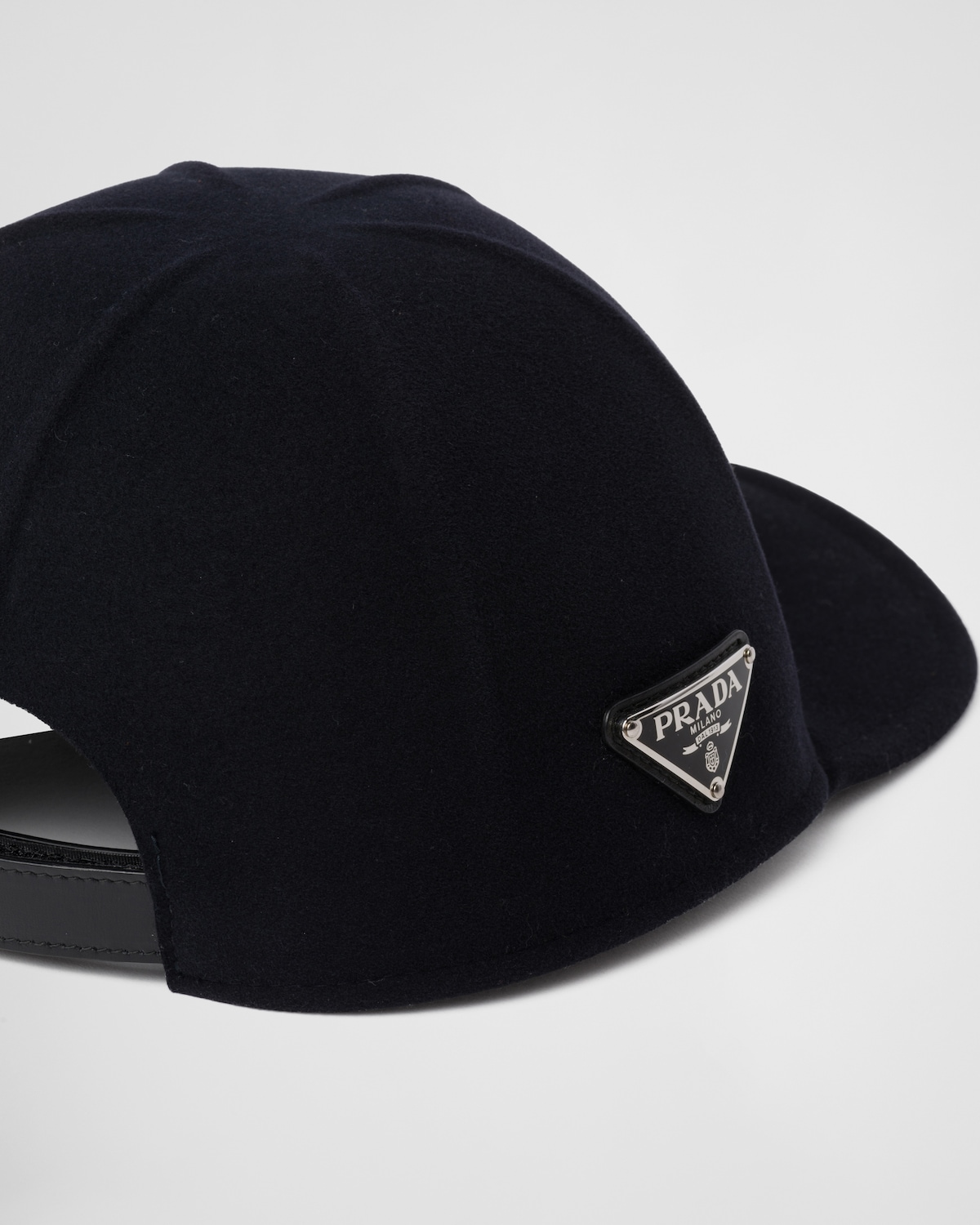Navy Felt Baseball Cap | PRADA - United States