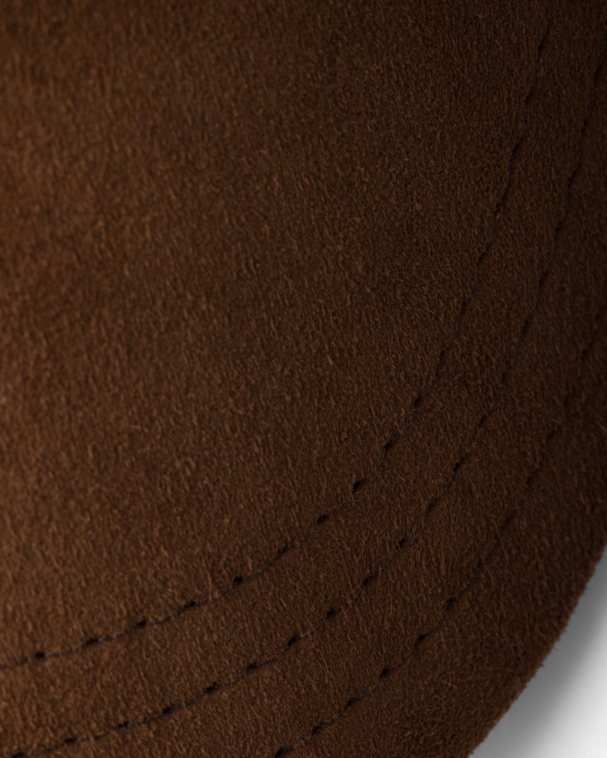 Cocoa Brown Suede Baseball Cap | PRADA