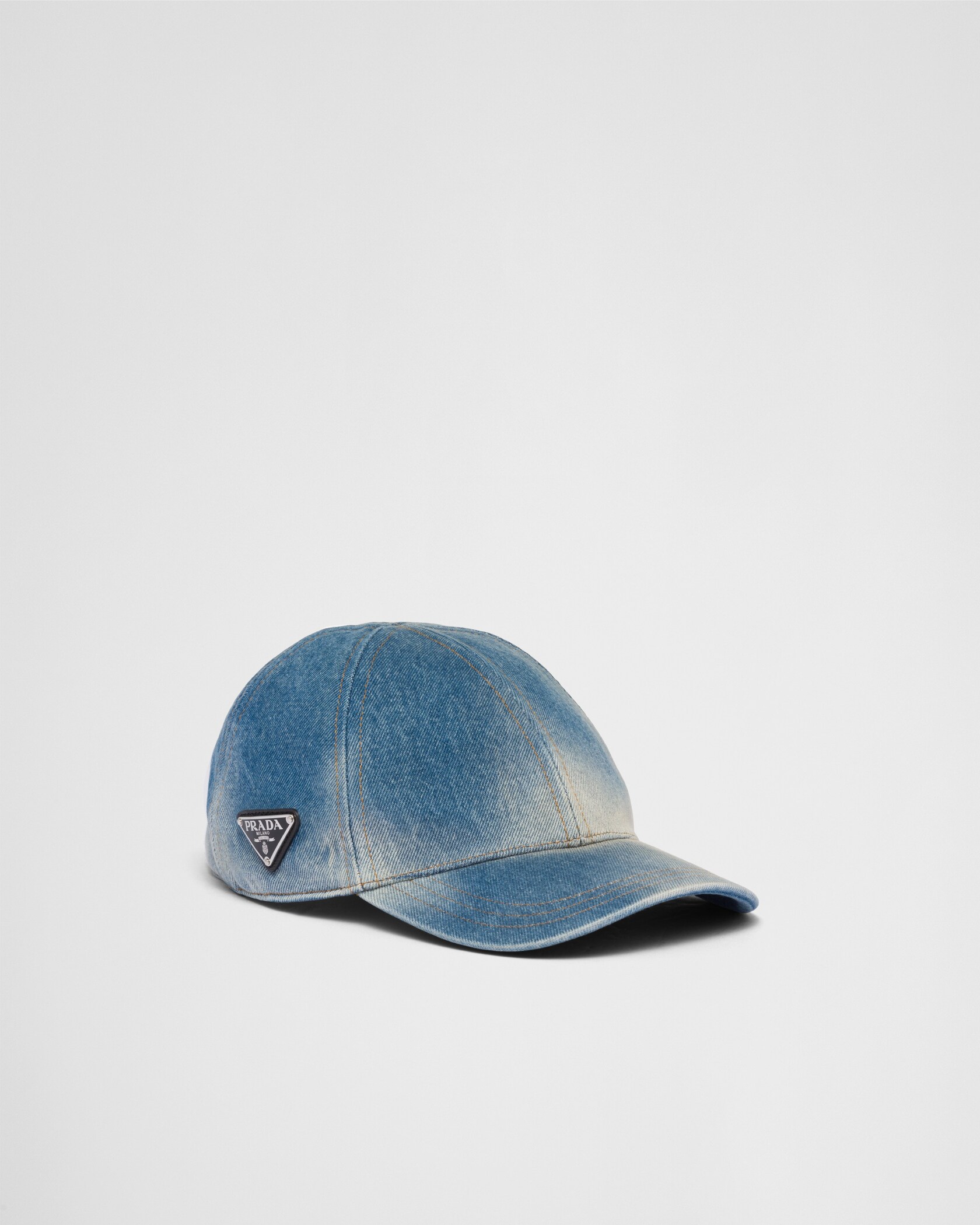 Light Blue Denim Baseball Cap | PRADA
