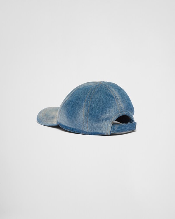 Light Blue Denim Baseball Cap | PRADA