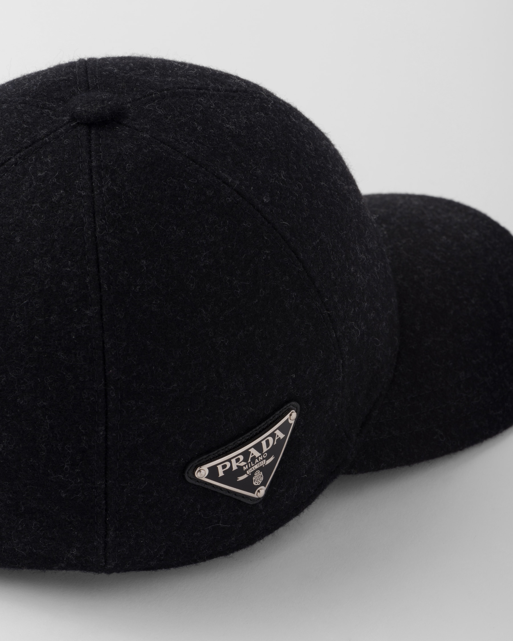 Anthracite Gray Loden Baseball Cap | PRADA