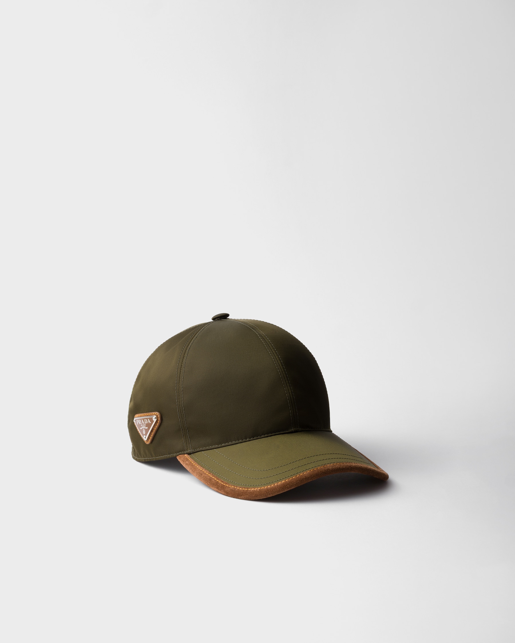 Musk Green/cocoa Re-nylon Baseball Cap | PRADA