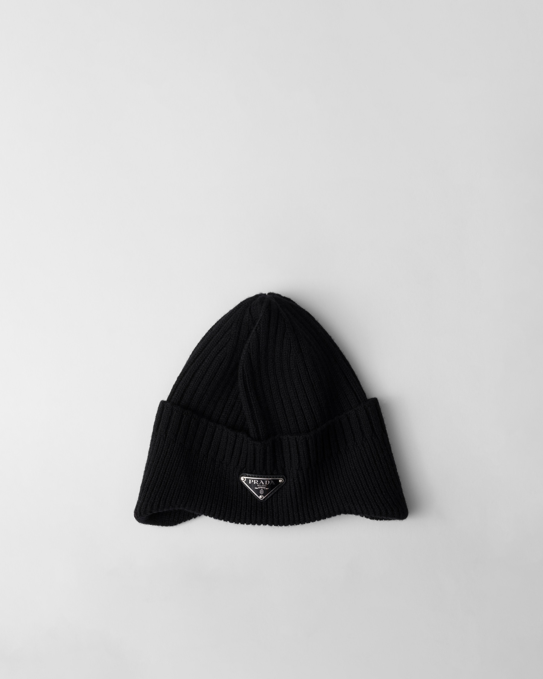 Black Wool Beanie | PRADA