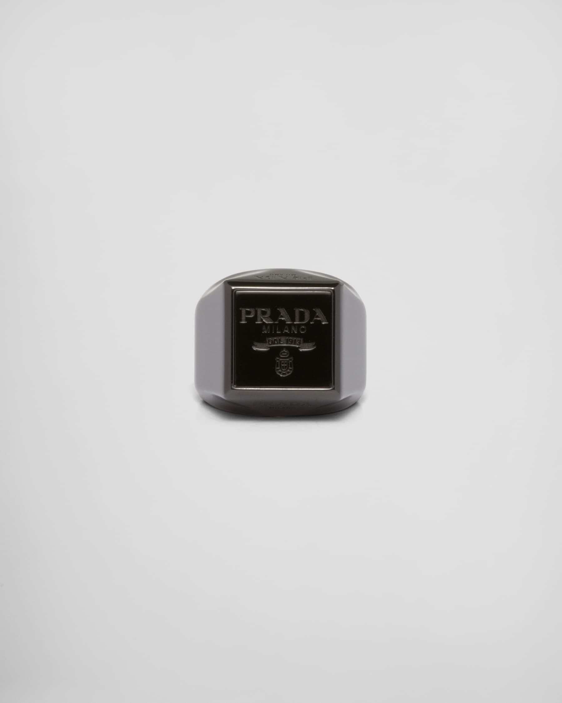 Black Prada Symbole Ring | PRADA