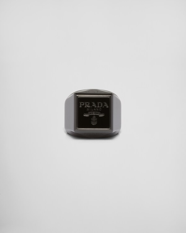 Black Prada Symbole Ring | PRADA