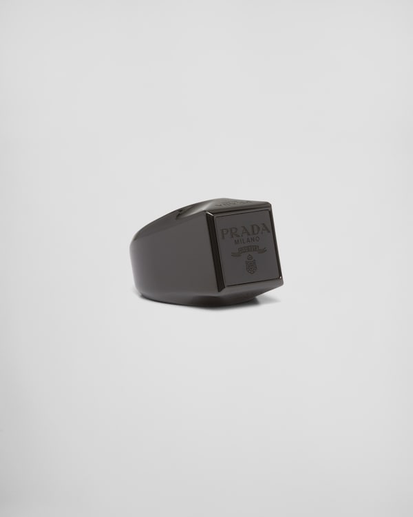 Black Prada Symbole Ring | PRADA