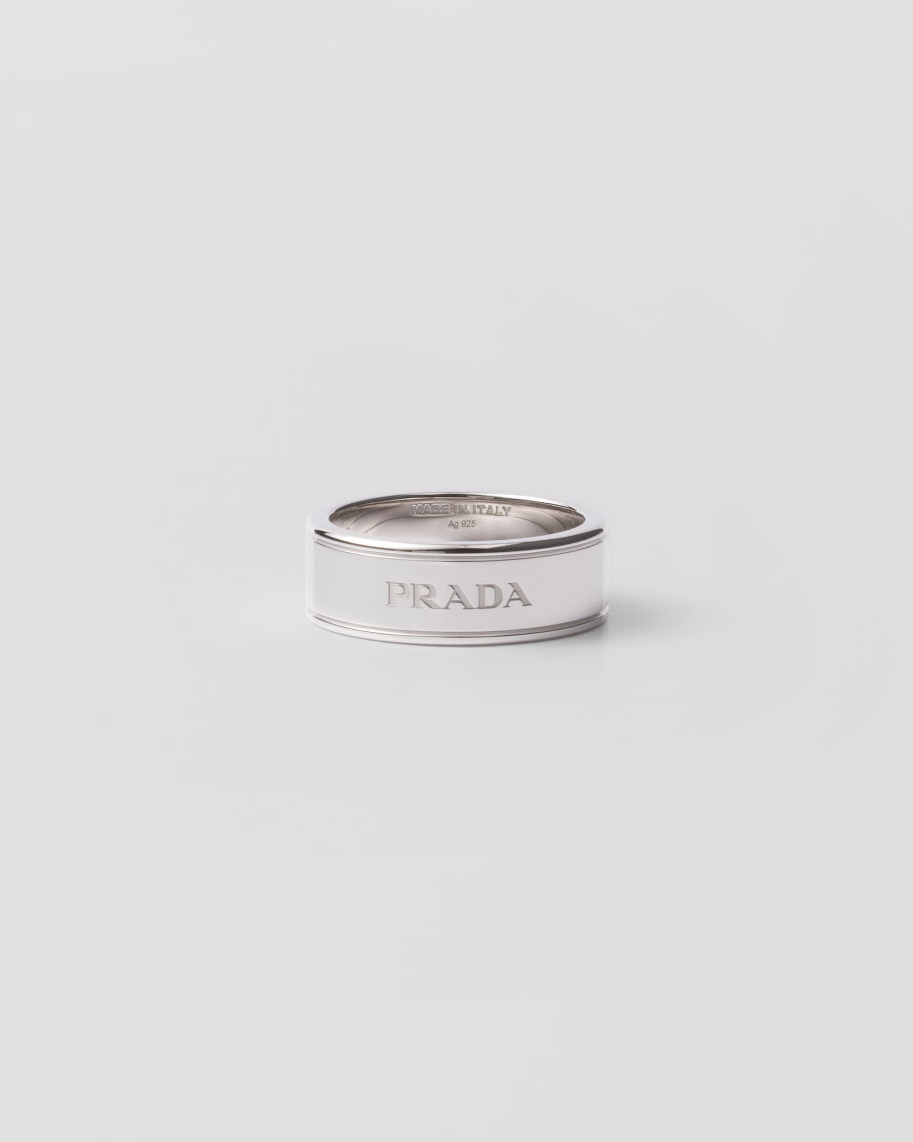 Silver Logo Jewels Ring | PRADA