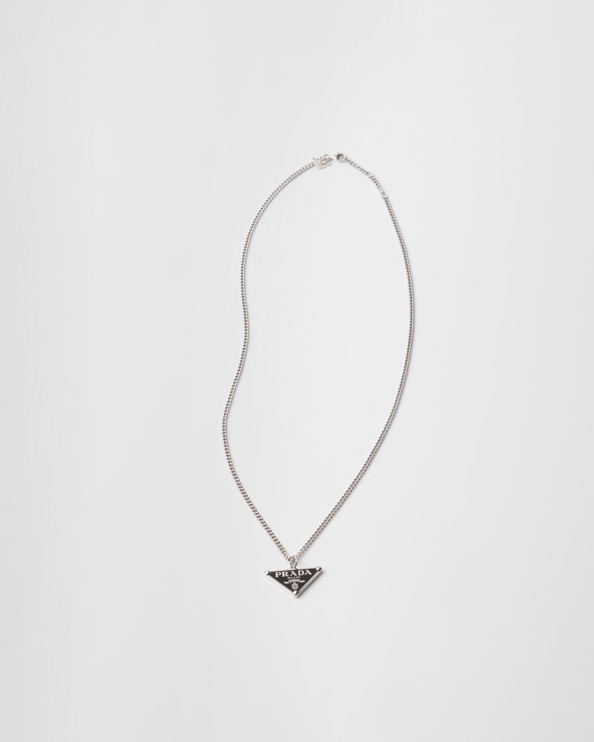 Black Silver Pendant Necklace | PRADA