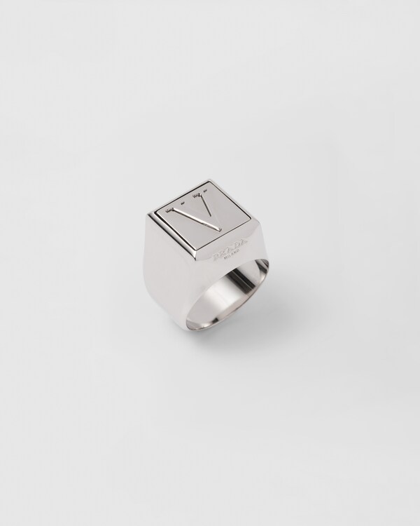 Silver Interchangeable Element For Prada Symbole Ring | PRADA