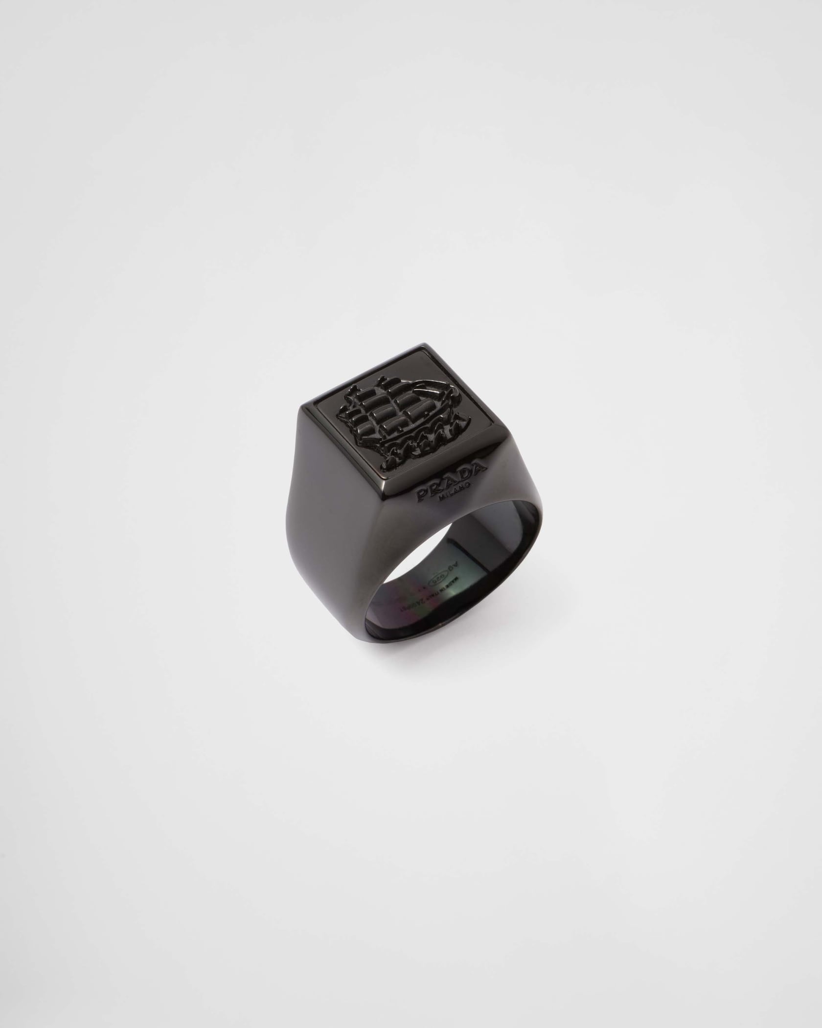 Black Interchangeable Element For Prada Symbole Ring | PRADA