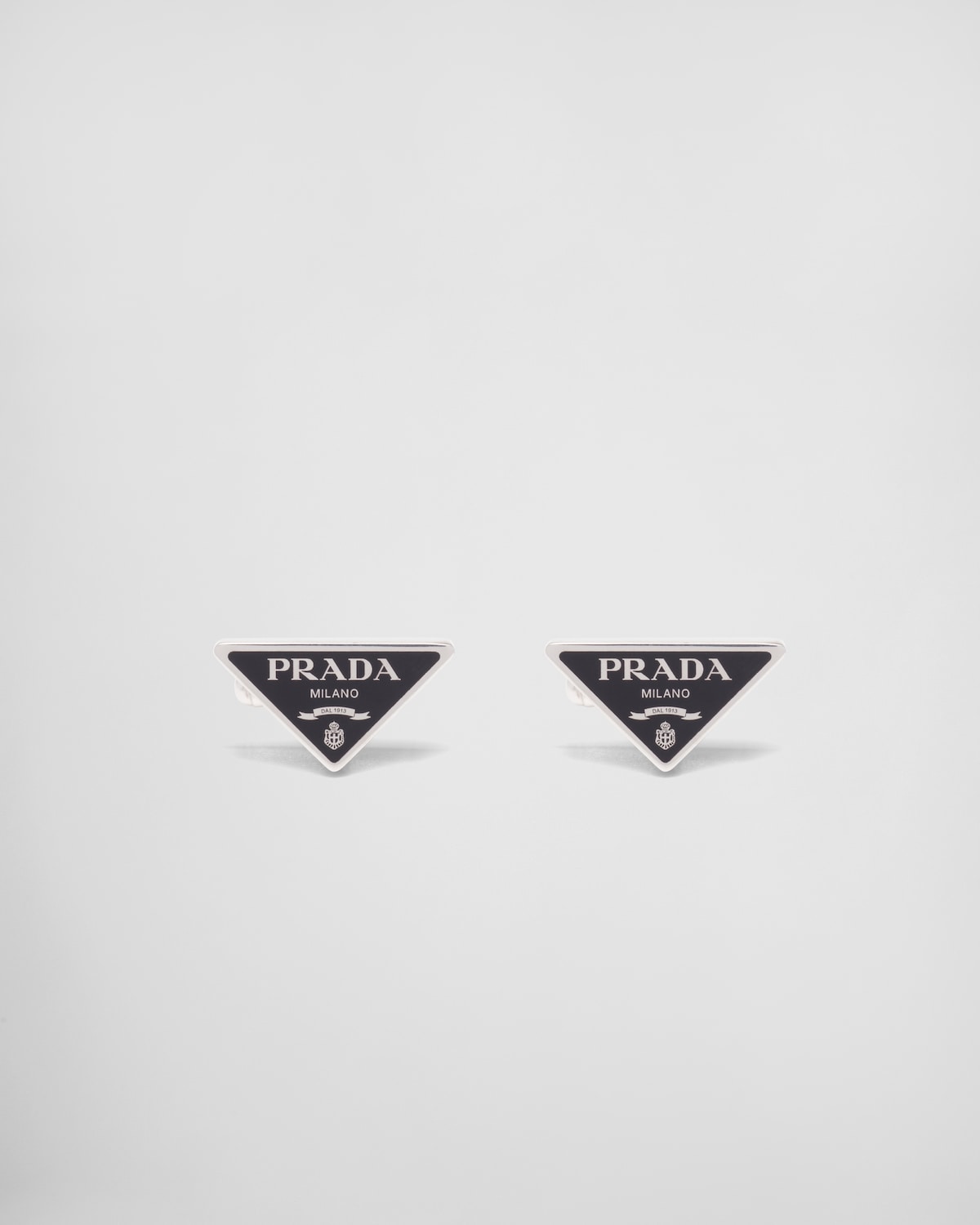 Black 925 Sterling Silver Cufflinks | PRADA - United States
