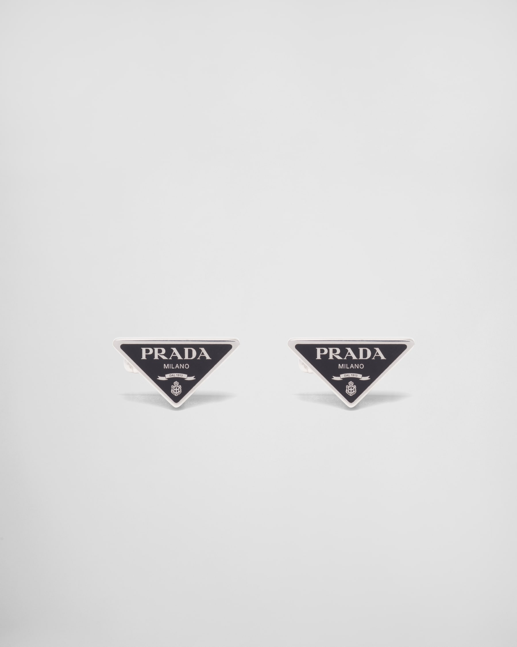 Black 925 Sterling Silver Cufflinks | PRADA