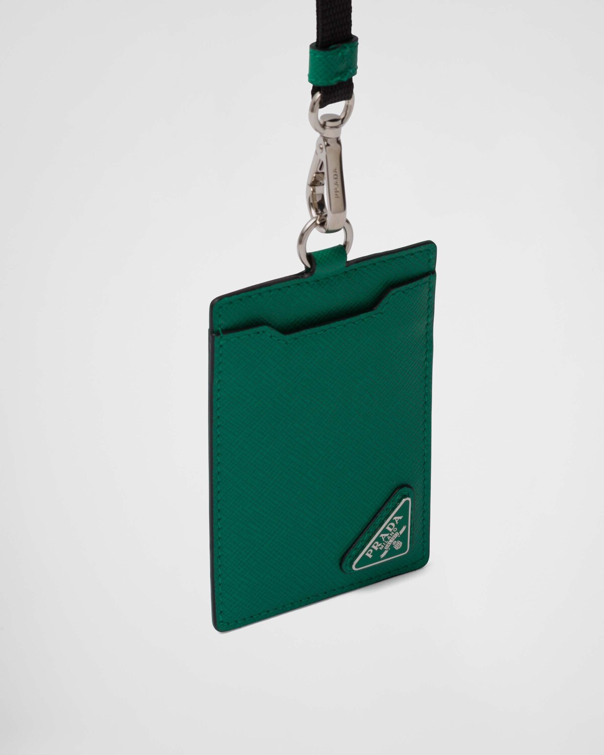 Mango Saffiano Leather Badge Holder | PRADA