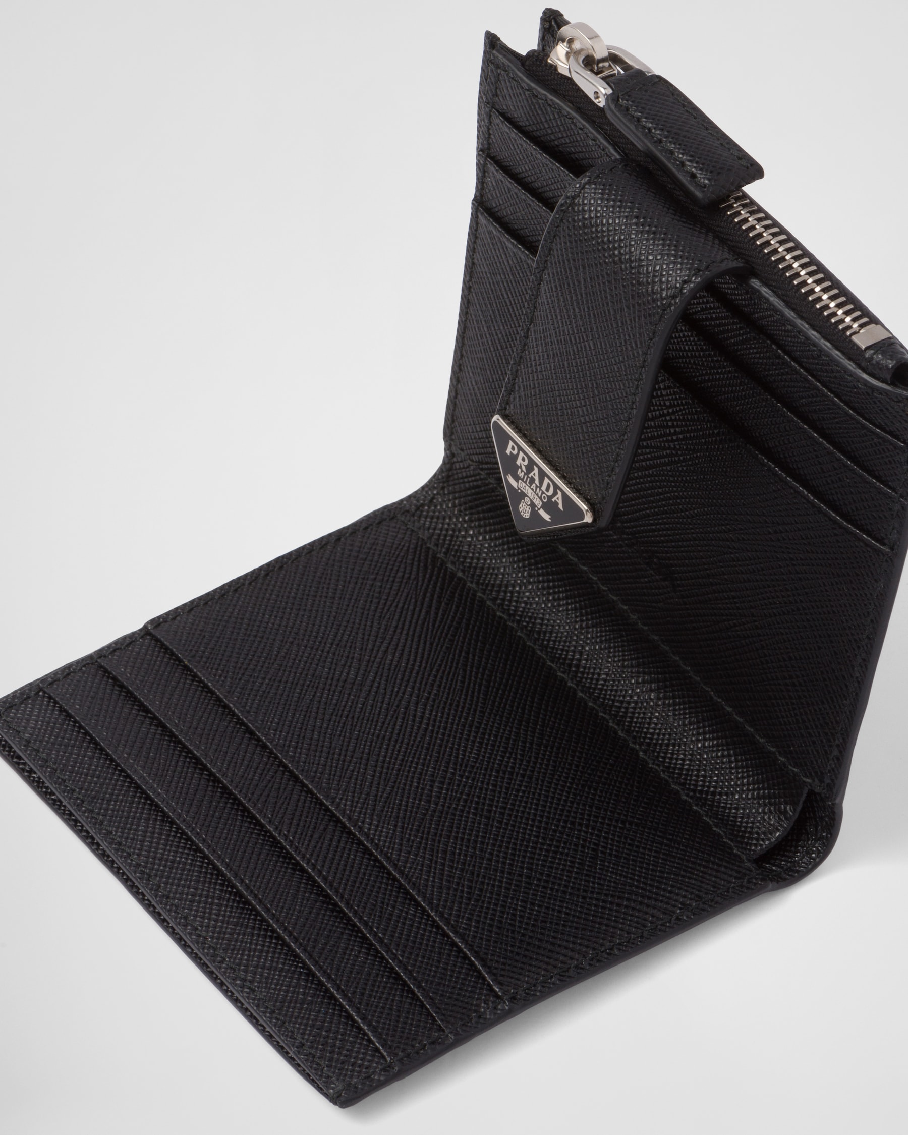 Black Saffiano Leather Card Holder | PRADA