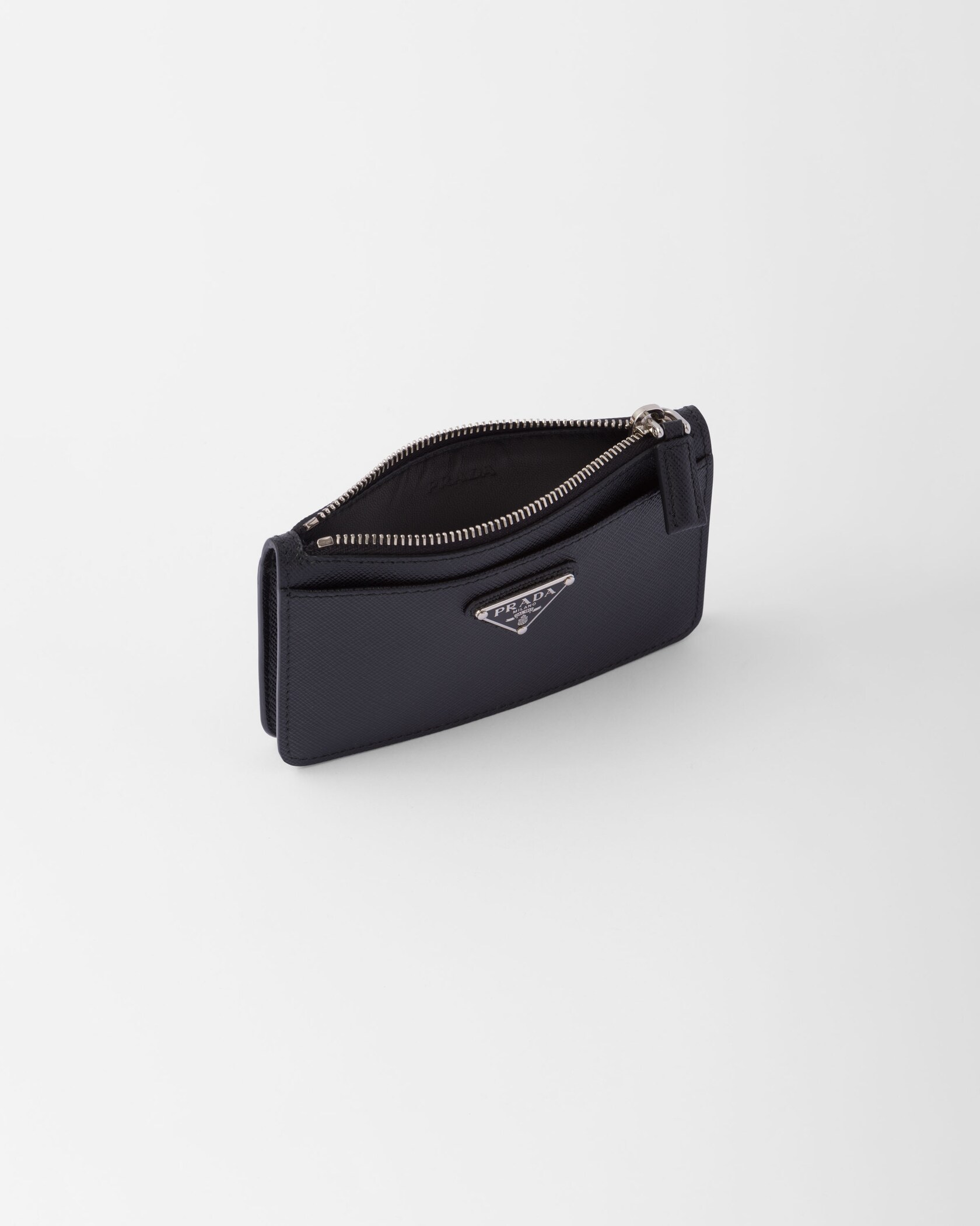 Black Saffiano Leather Card Holder | PRADA