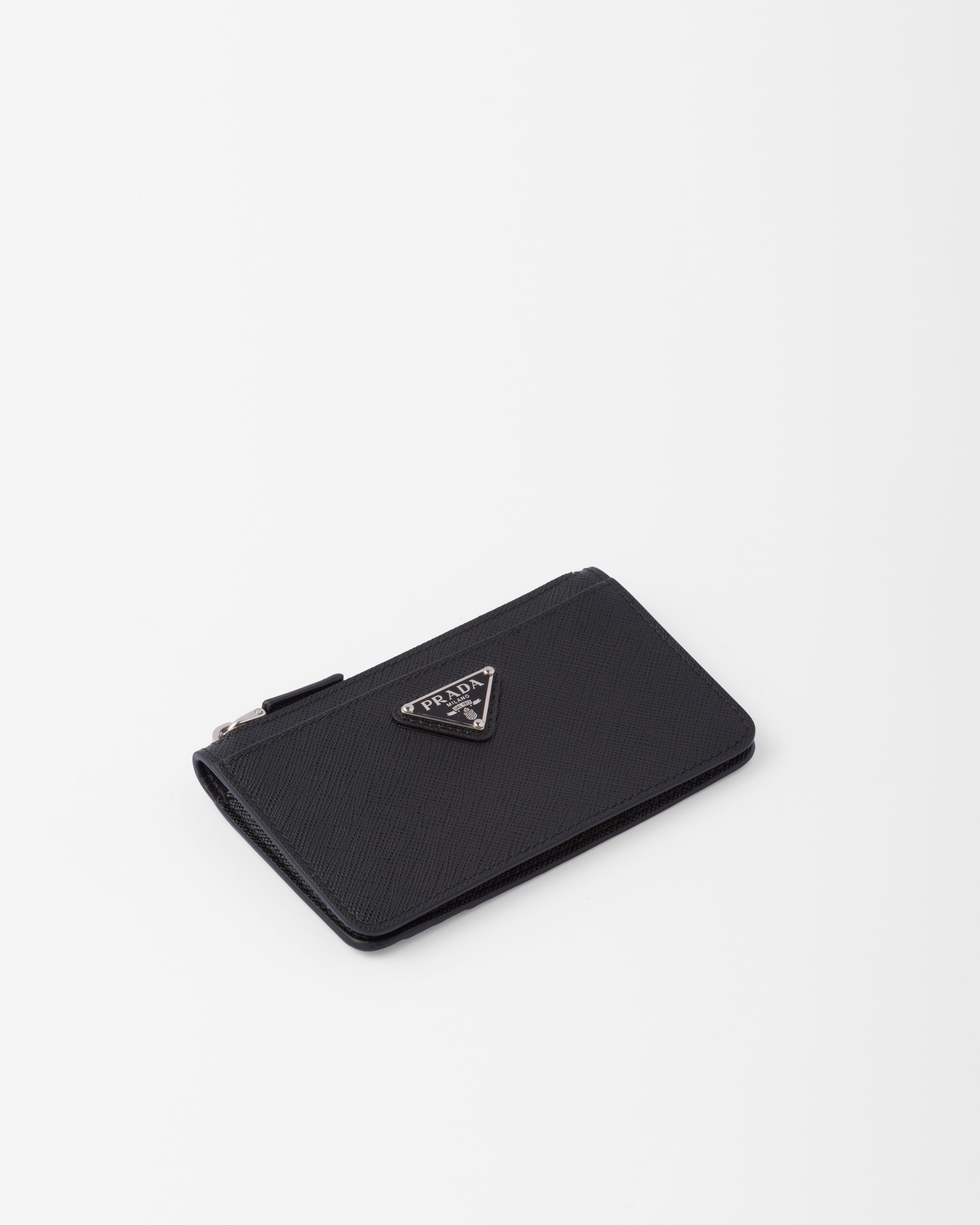 Black Saffiano Leather Card Holder | PRADA