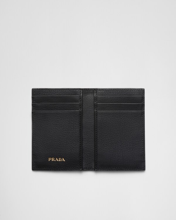 Black Leather Card Holder | PRADA